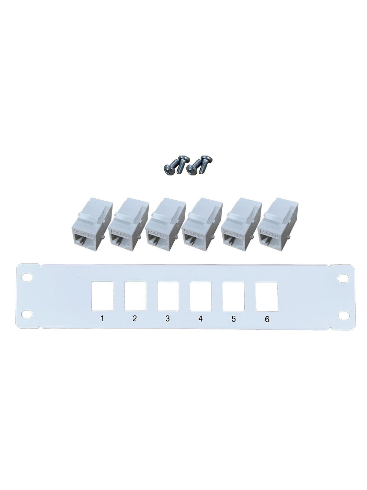 Wallmount /Rackmount 1U Ethernet Patch Panel Punch Down Block for CAT5e ...