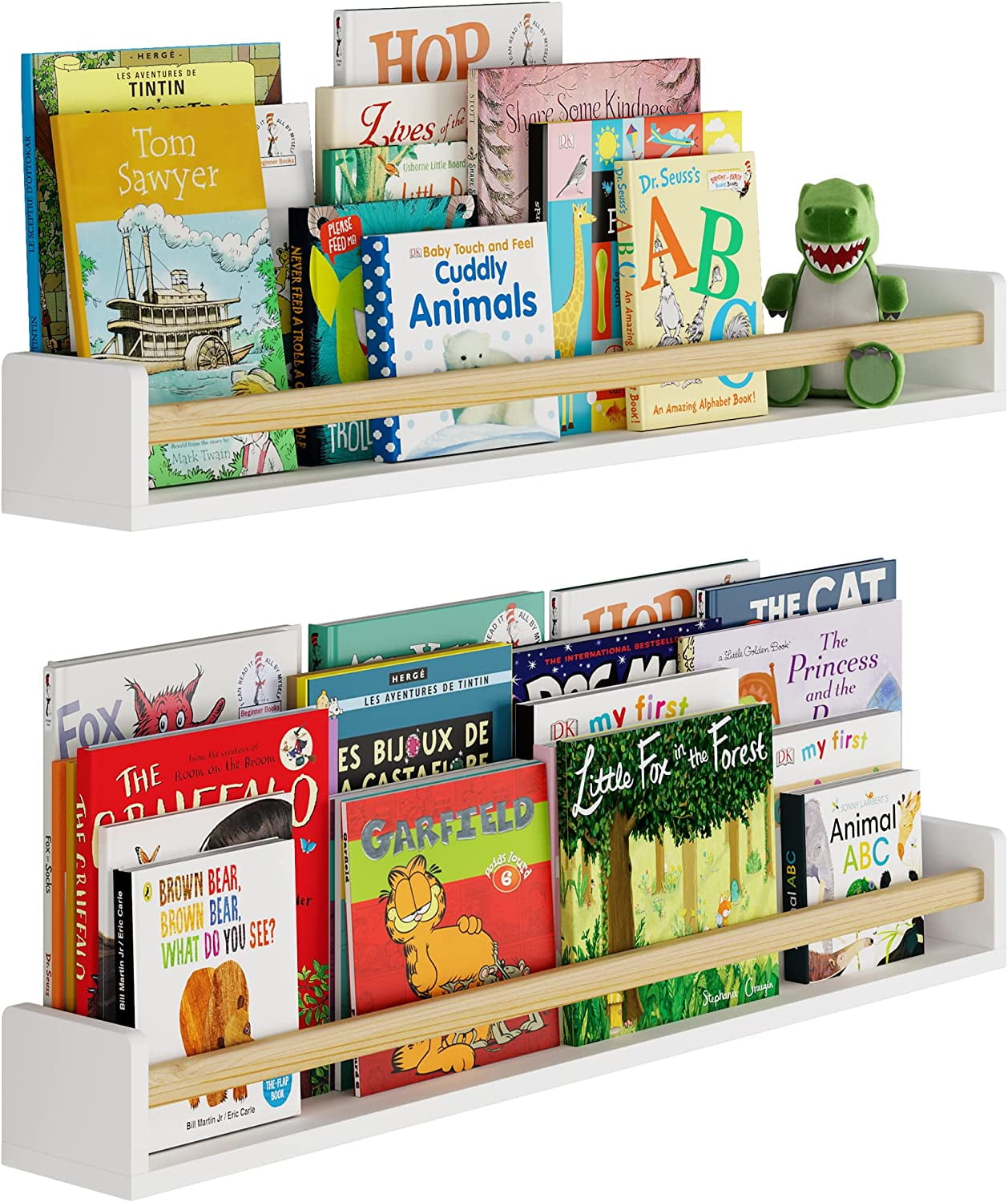 Wallniture 36" Wall Bookshelf for Kids Room Decor Floating Shelves ...