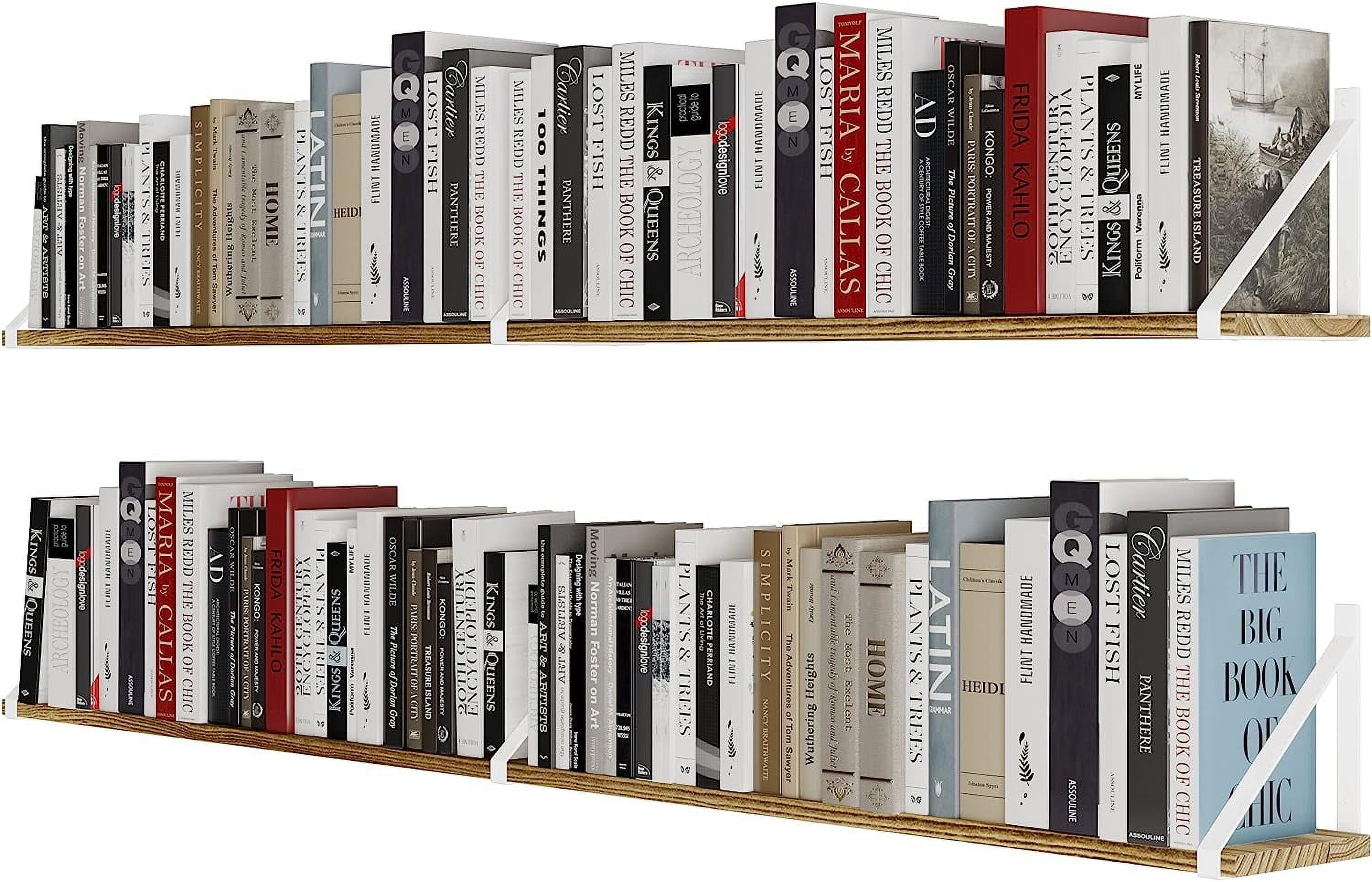 Wallniture Bora 60" x 6" Floating Shelves for Wall Decor, Wall Bookshelf Living Room, Shelves ...