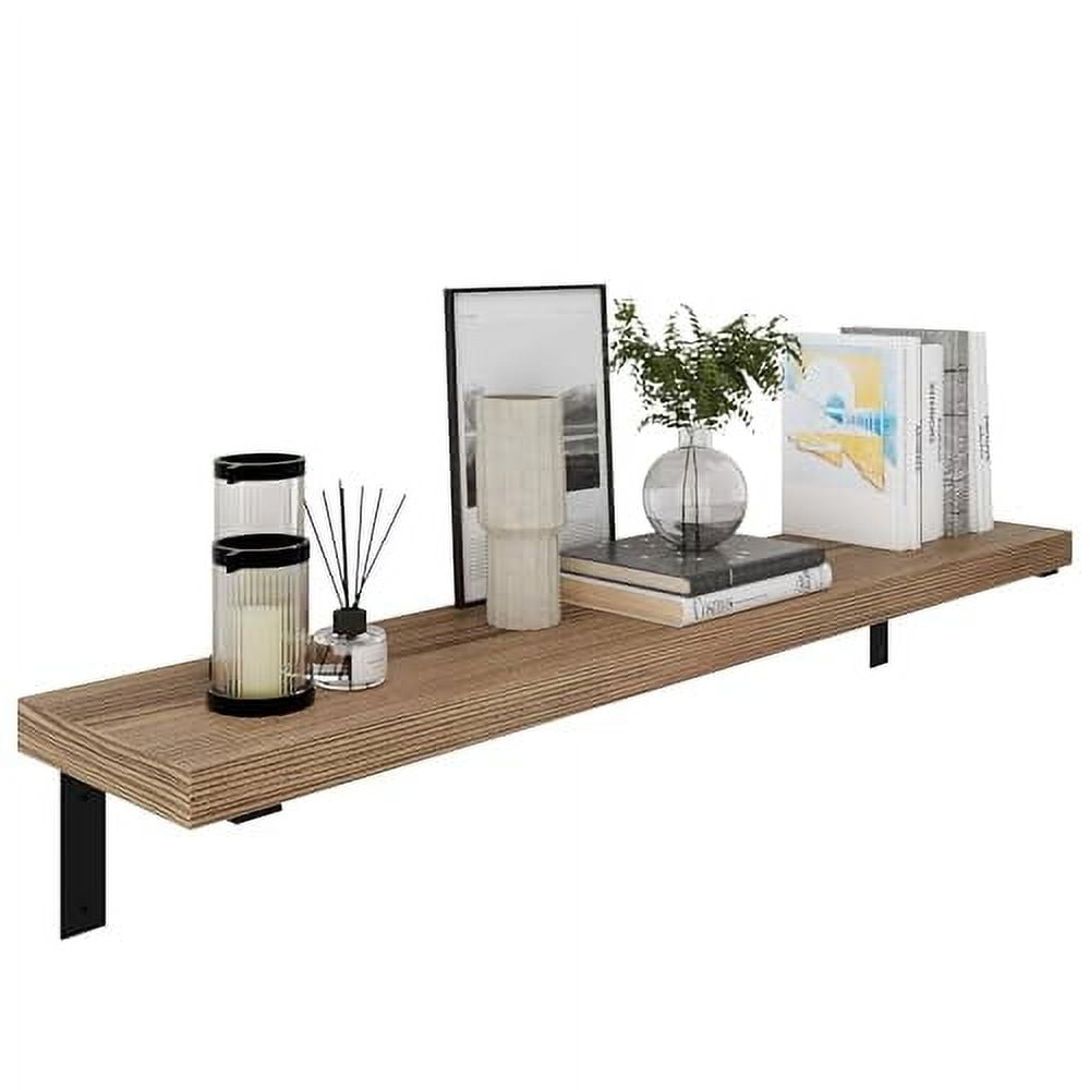Wallniture Cervo 48"x9.25"x1.5'', Wooden Floating Shelf for Home ...