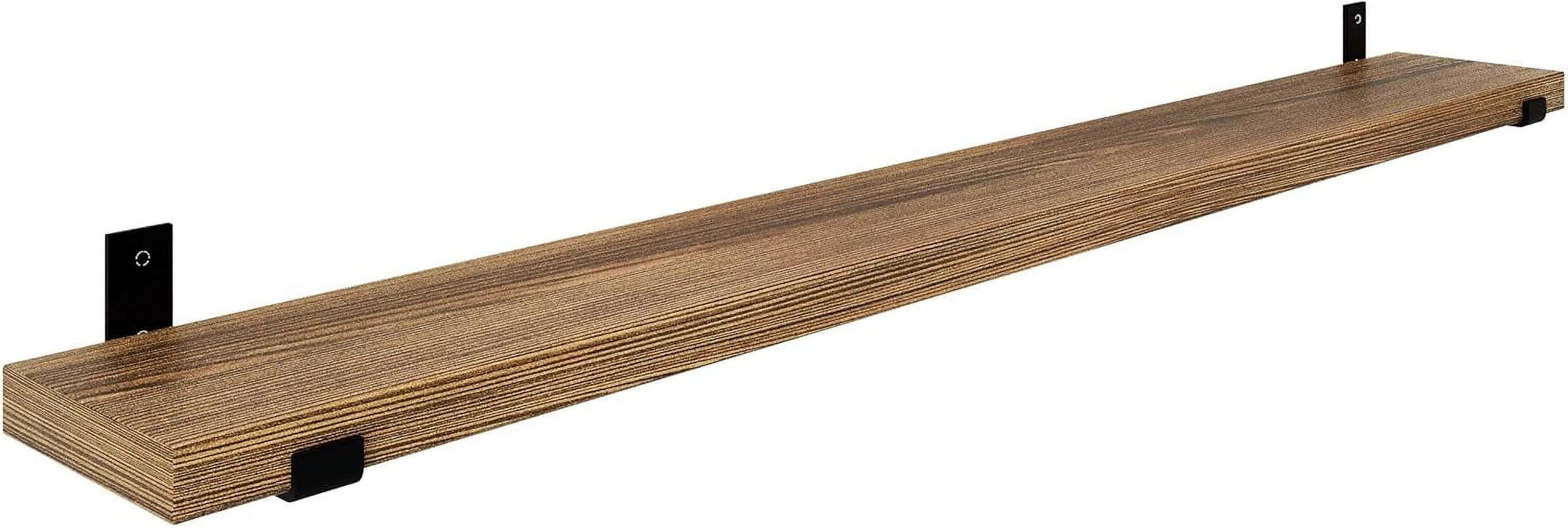 Wallniture Forte 60 inch Long 7.25" Deep Floating Wood Wall Shelf ...