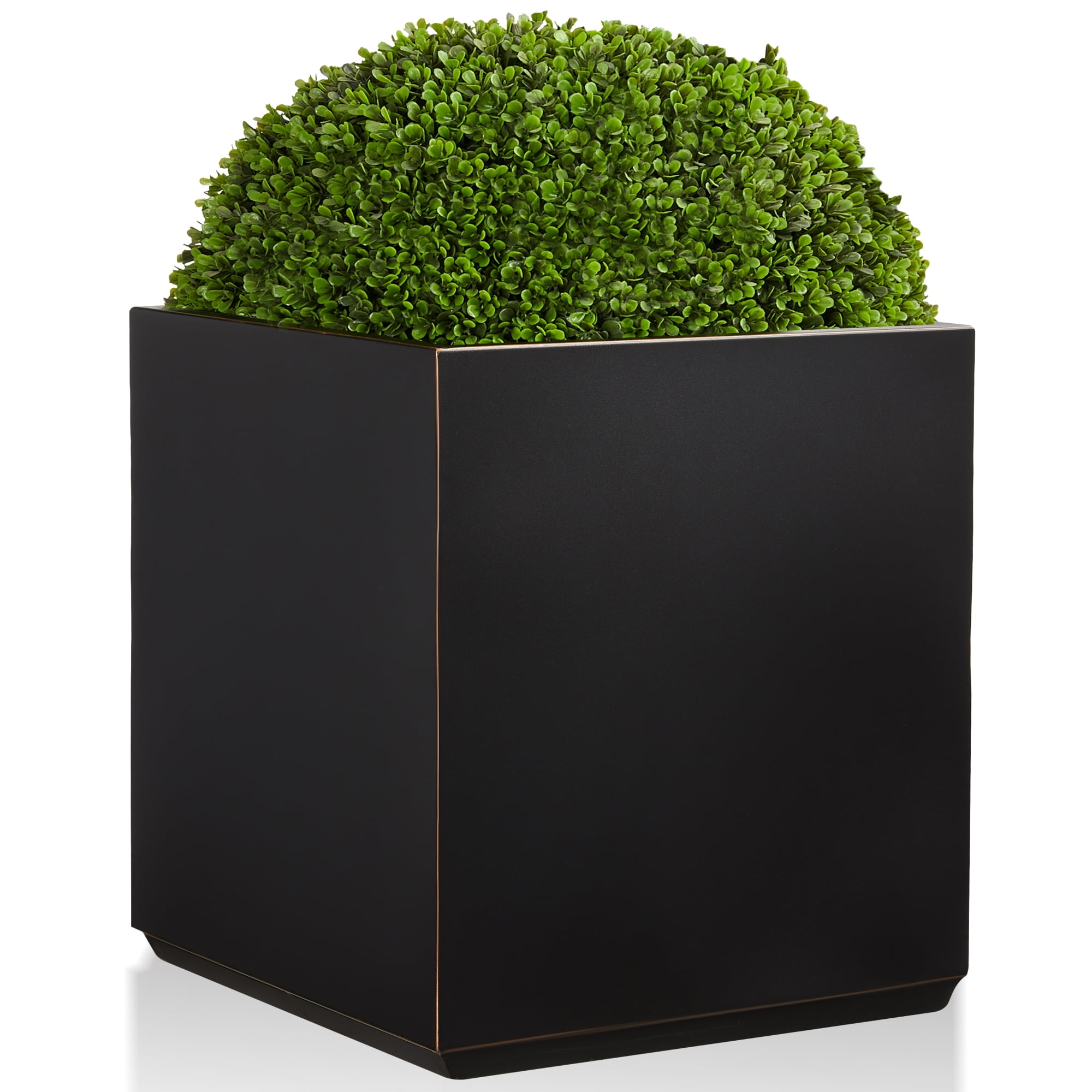 Metallic Heavy Cube Planter Box, 21Lx21Wx24H inches, Large Square ...