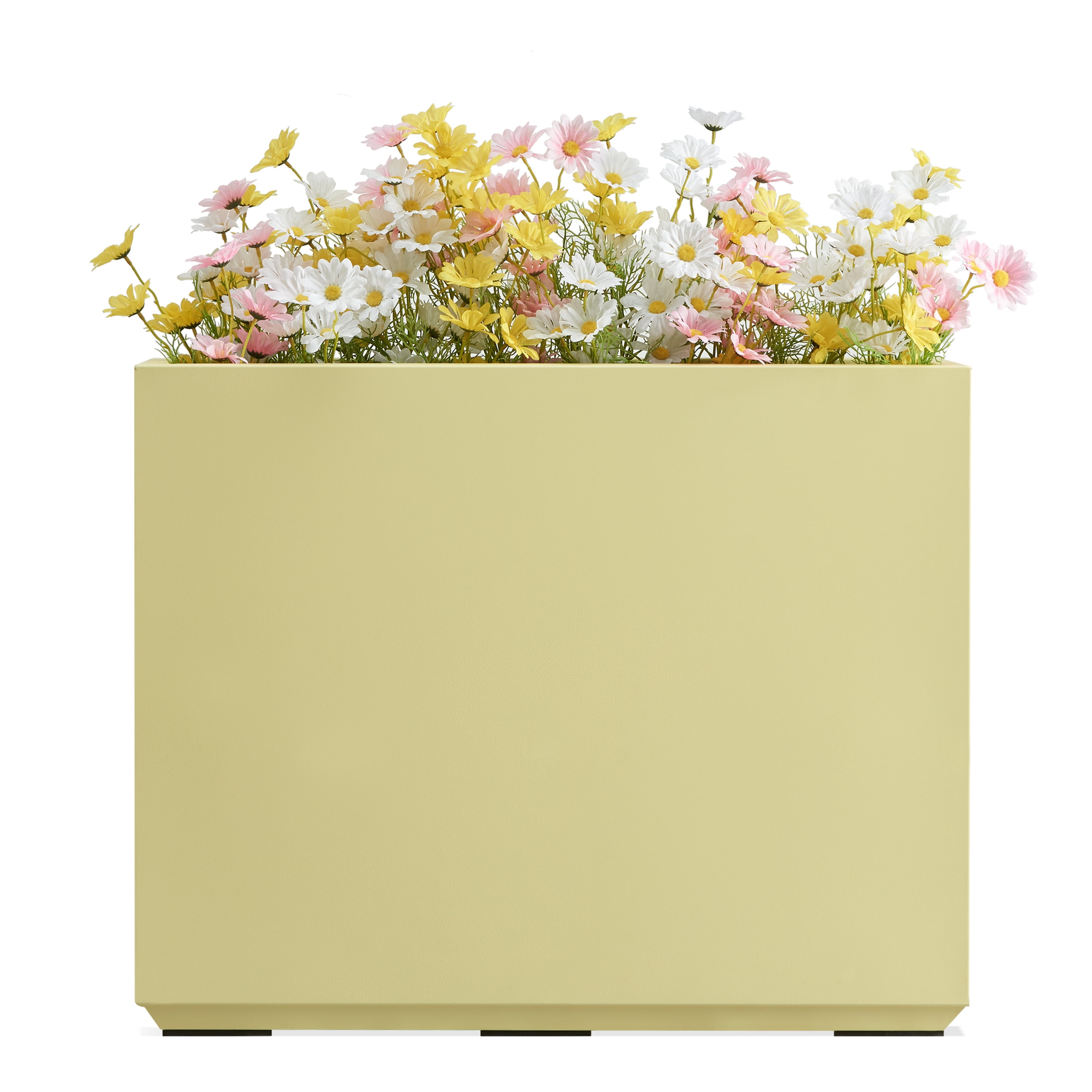 Wallowa Rectangular Planter Box, Large Metal Planter for Outdoor Plants 30"x 10"x24"H inches ...