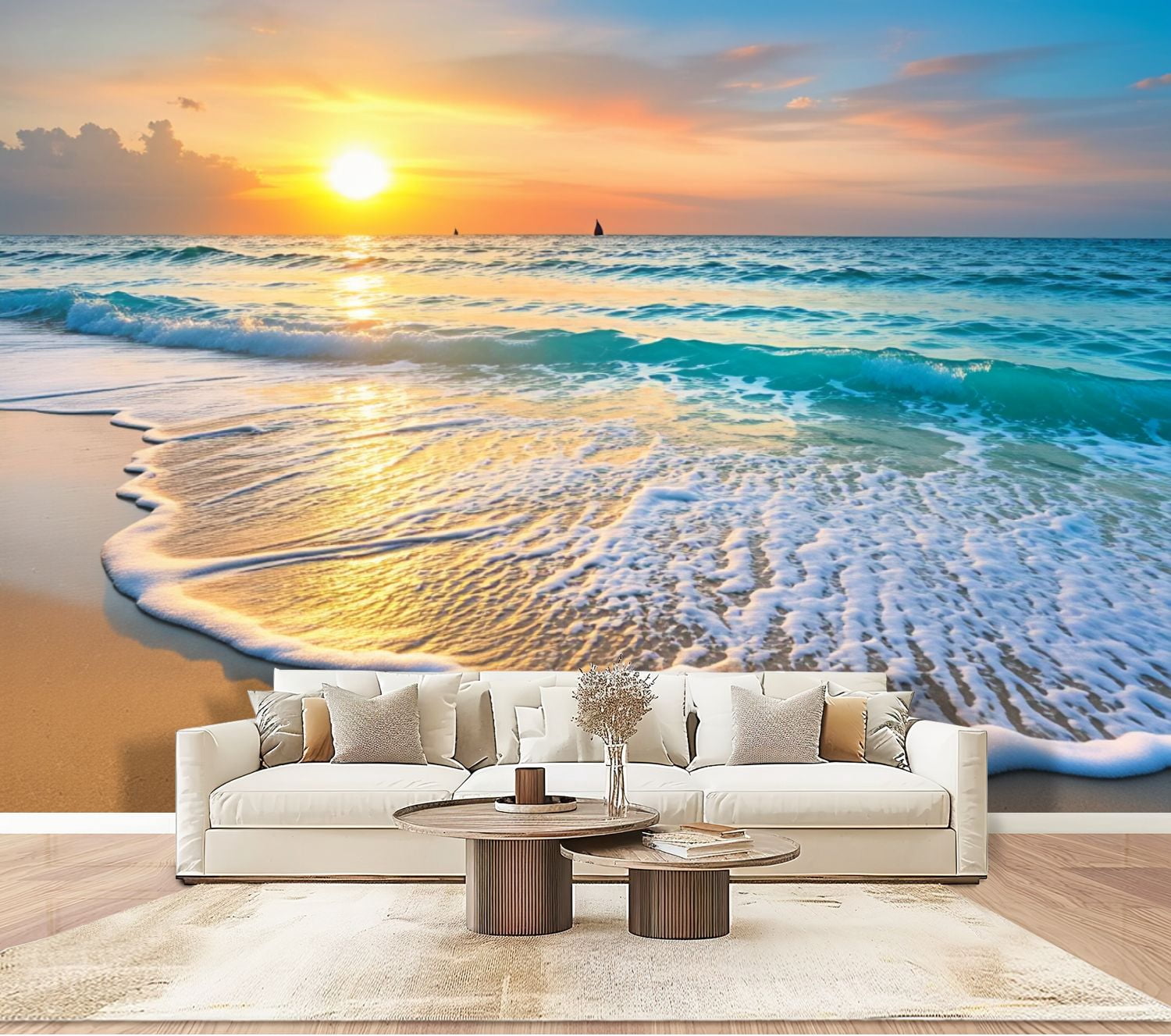 Wallpaper Beach Sea Nature Landscape Waves Sunset Sky Ocean ...