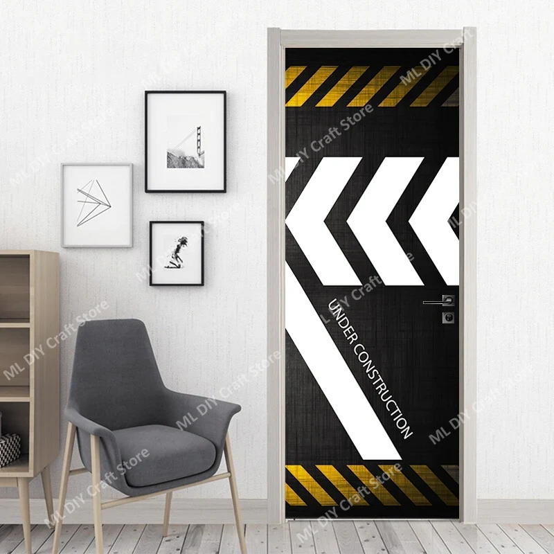 Wallpaper For Doors rative Vinyl Wallpaper On The Renovation Poster ...