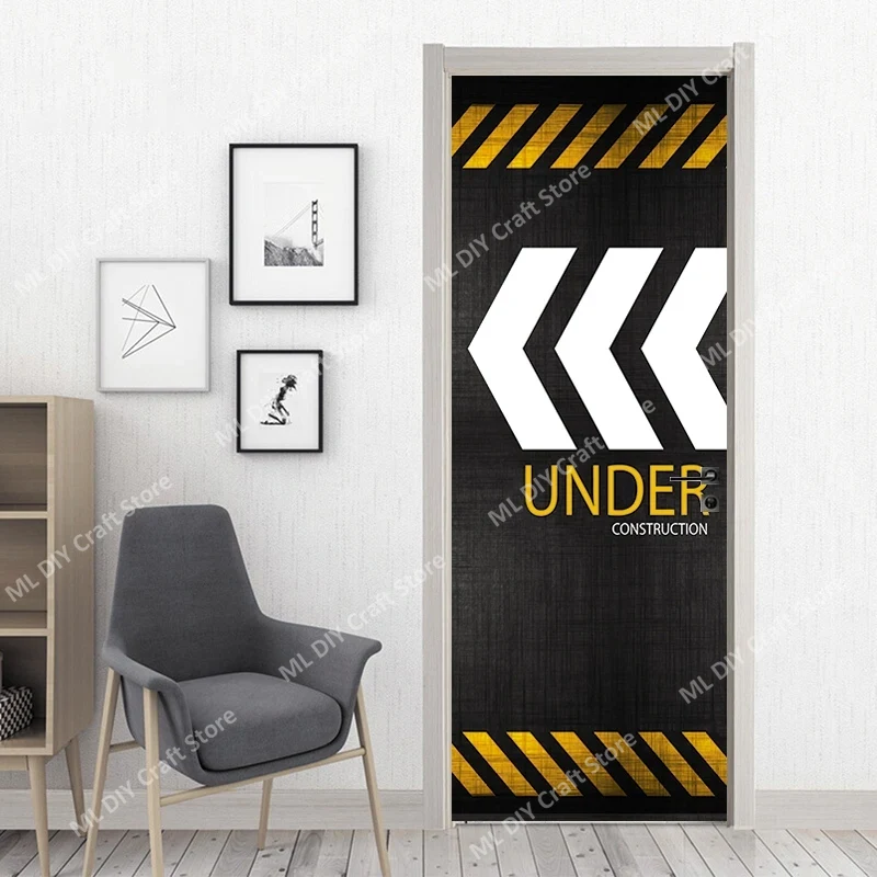 Wallpaper For Doors rative Vinyl Wallpaper On The Renovation Poster ...
