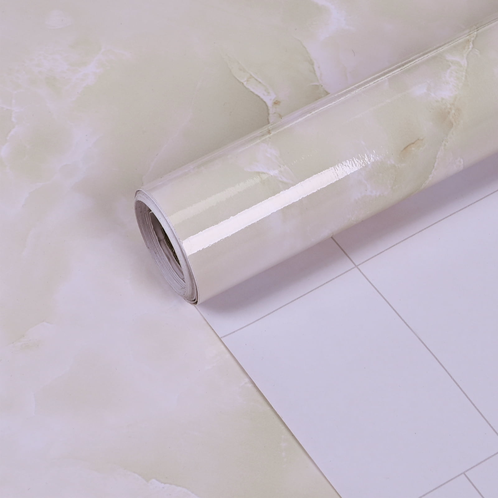 QueenTrade PVC Marble Wallpaper, 196.85x 23.62 Inches, Wallpaper ...