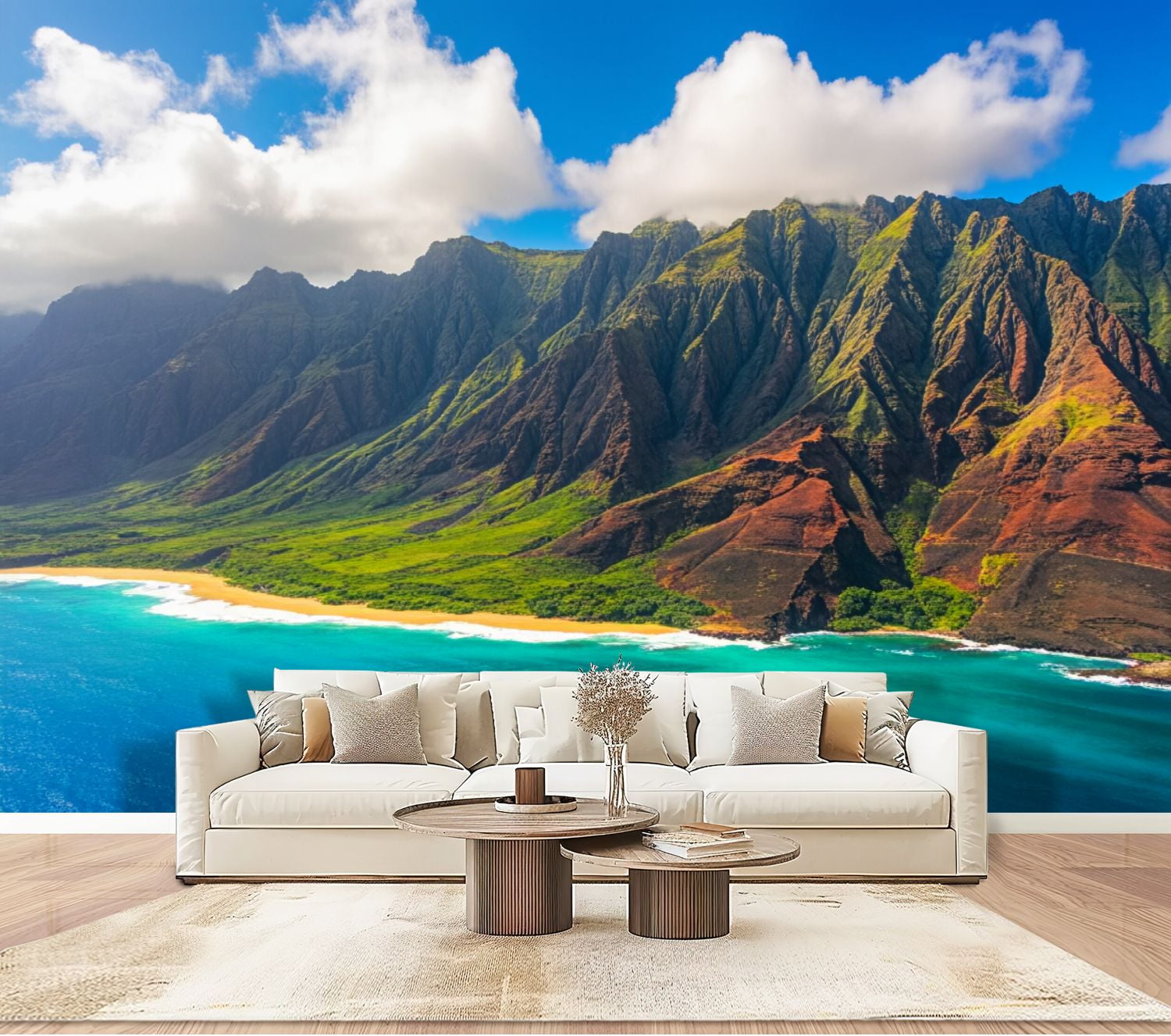 Wallpaper View Napali Coast island Hawaii Peel and Stick Wall Murals ...