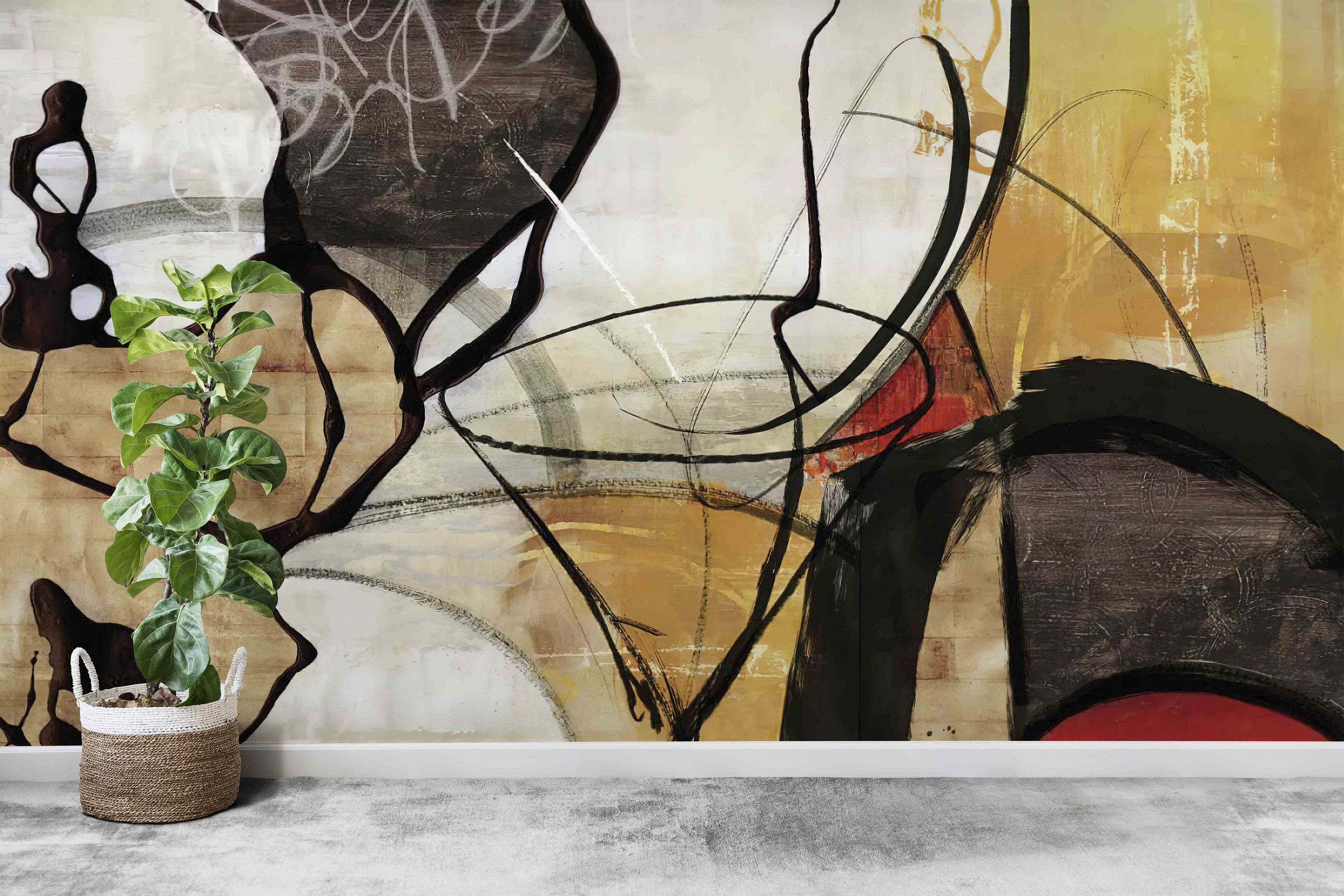 Wallpaper Wall Art, Bright Wallpaper, Abstract Modern Wall Art, Modern ...