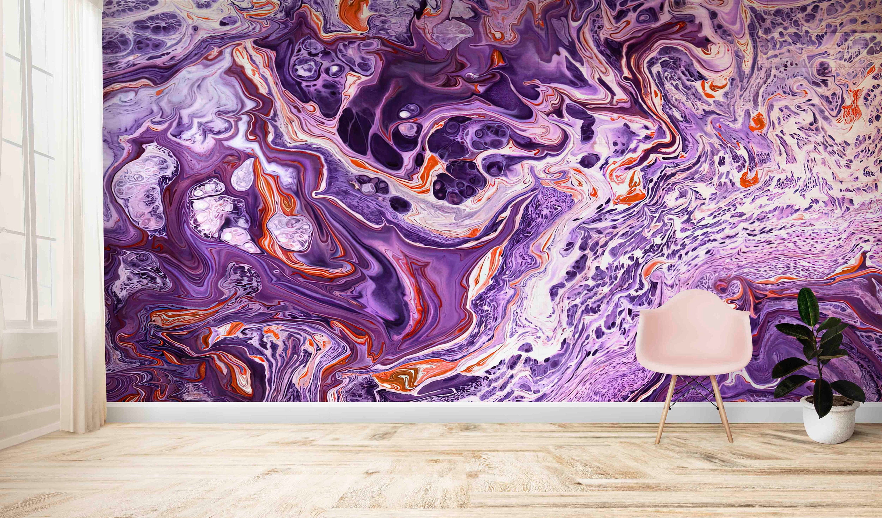 Wallpaper Wall Art, Modern Wallpaper, 3d Wallpaper, Purple Alcohol Ink ...