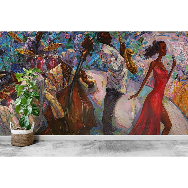 Wallpaper Wall Art, Modern Wallpaper, African Singer Wall Poster, Jazz ...