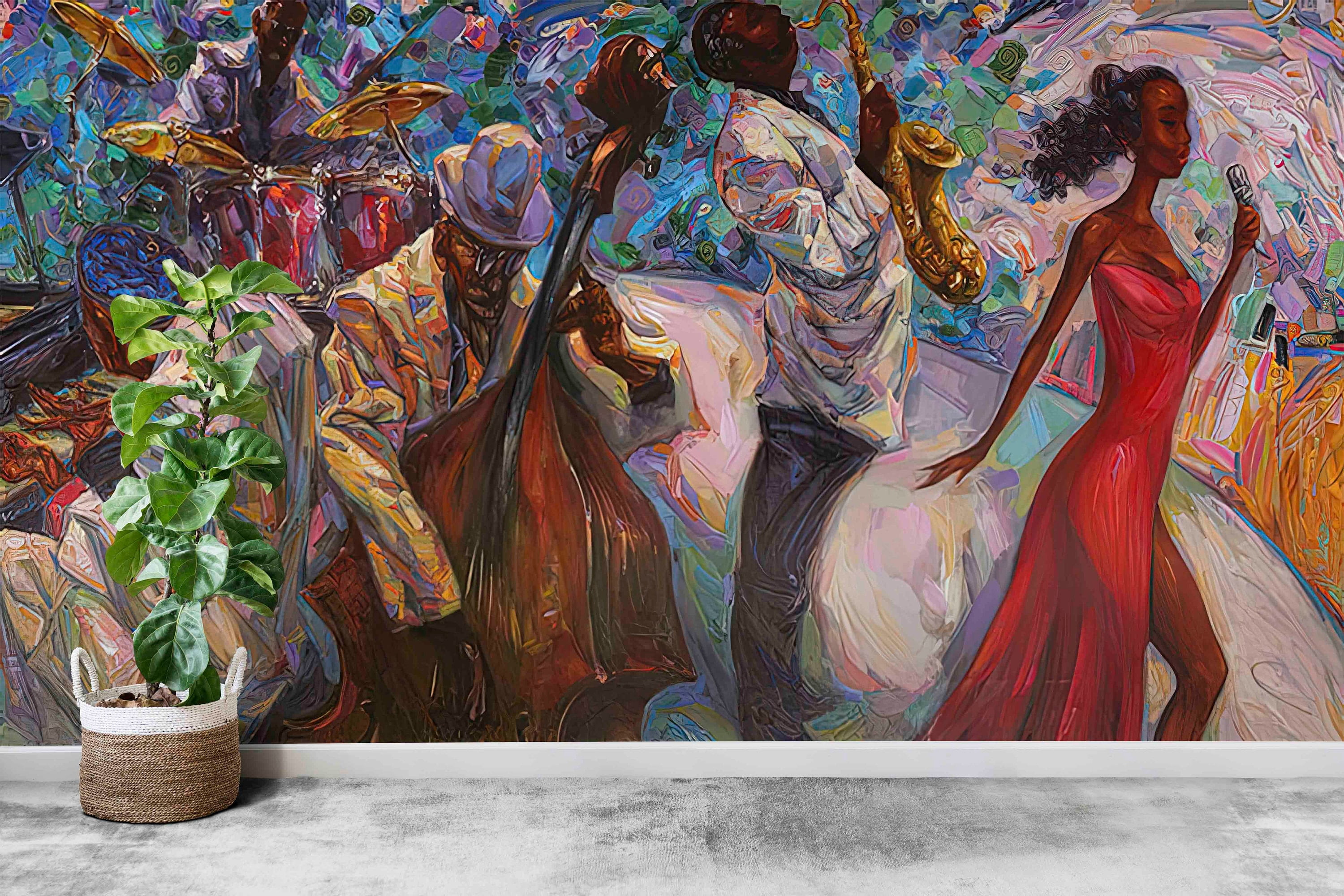 Wallpaper Wall Art, Modern Wallpaper, African Singer Wall Poster, Jazz ...