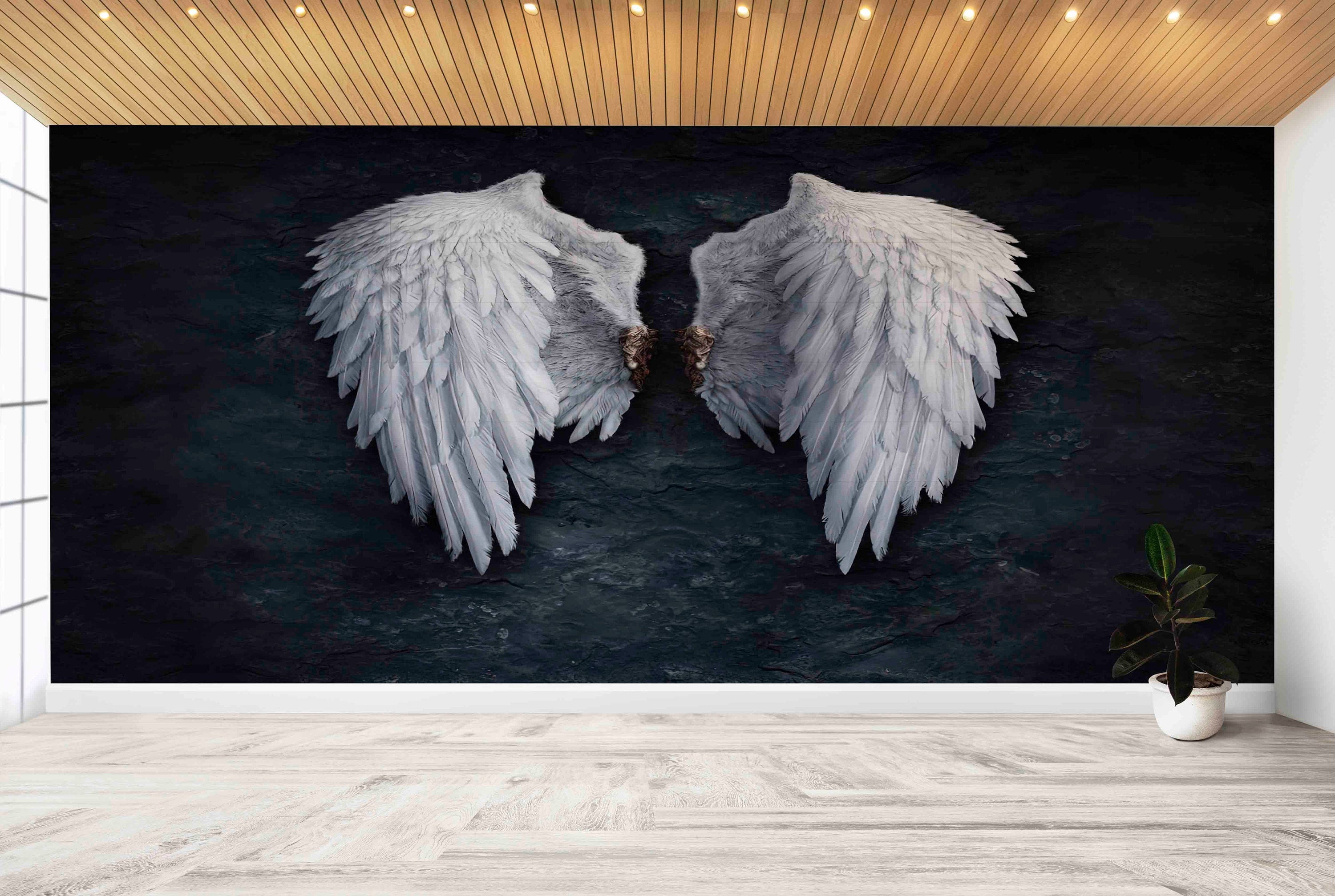 Wallpaper Wall Art, Painting Wall Mural, Banksy Wing Wall Mural, Paper ...