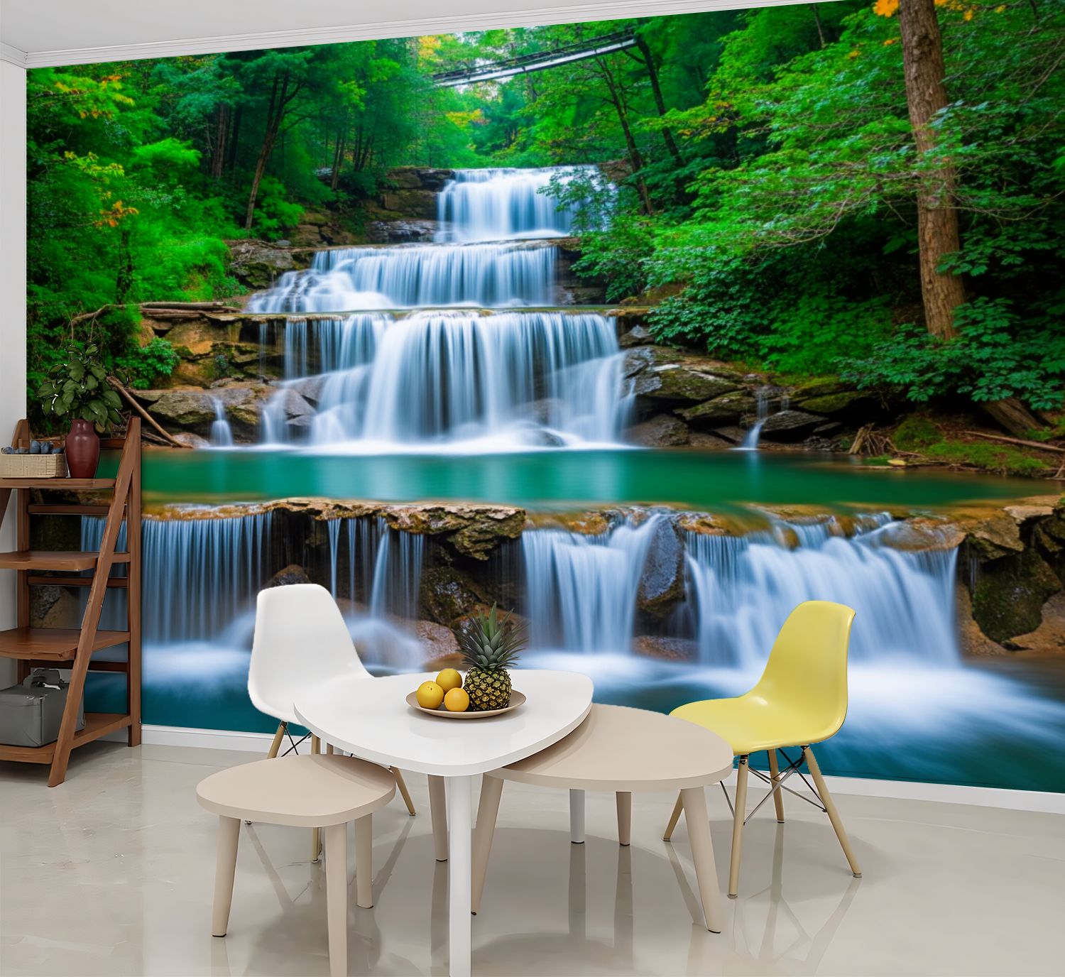 Wallpaper Waterfall Landscape Nature Lake Waterfalls Greenery Rock ...