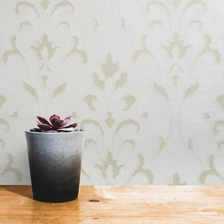 Flocked Metallic Wallpaper