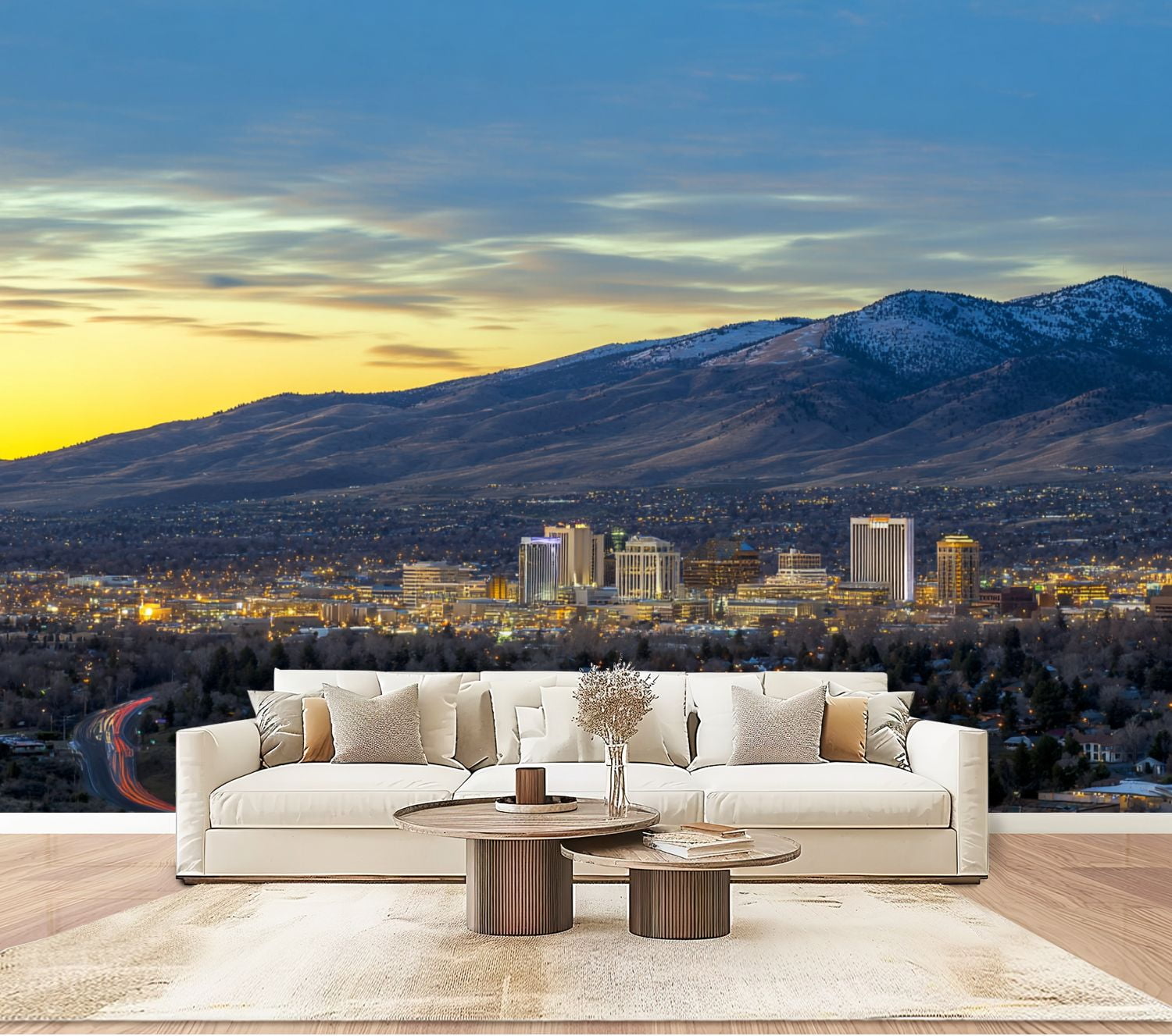 Wallpaper reno nevada dawn neon citys pictures Peel and Stick Wall ...