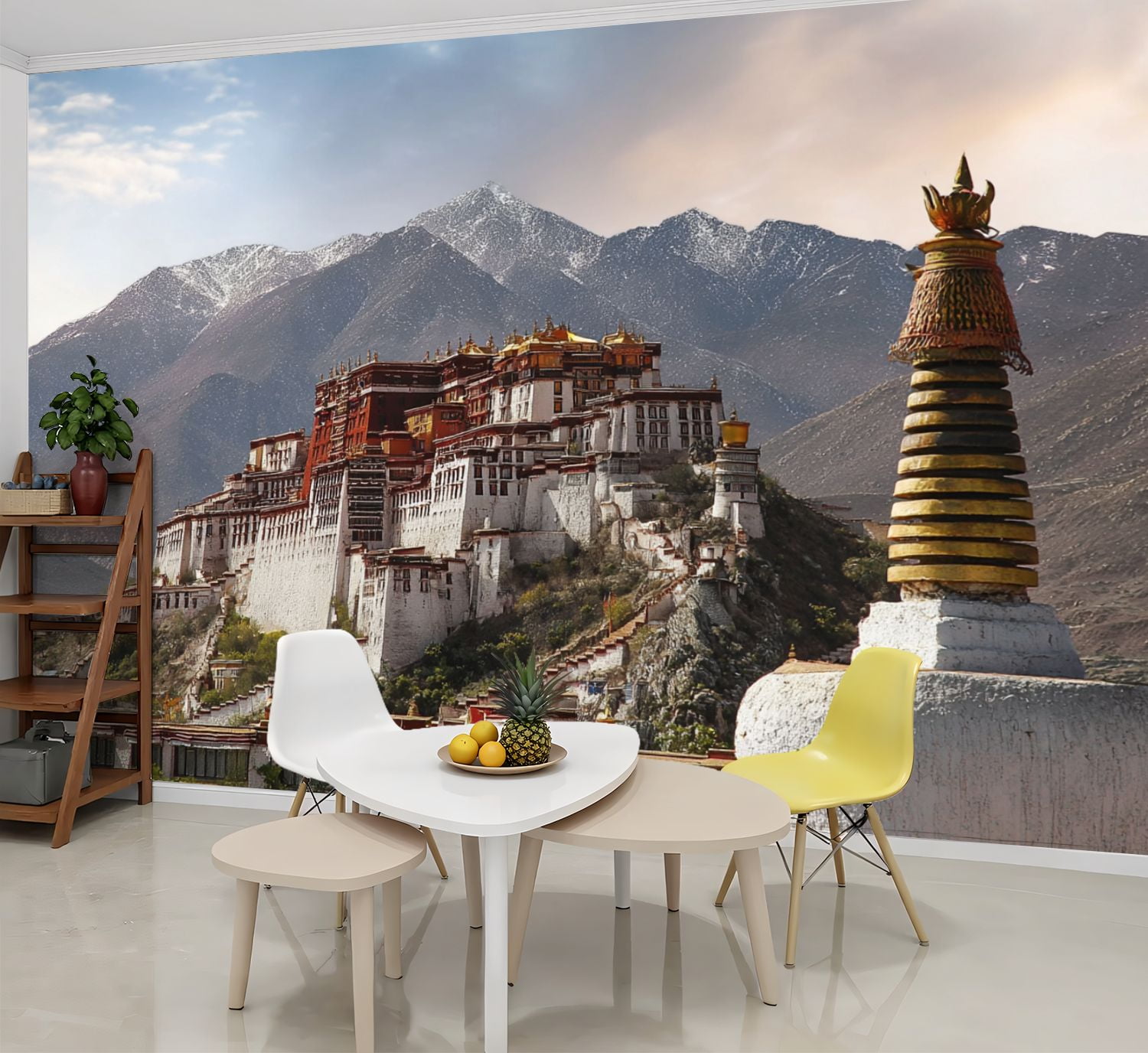 Wallpaper tibet sunset ancient chinese architectures Peel and Stick ...