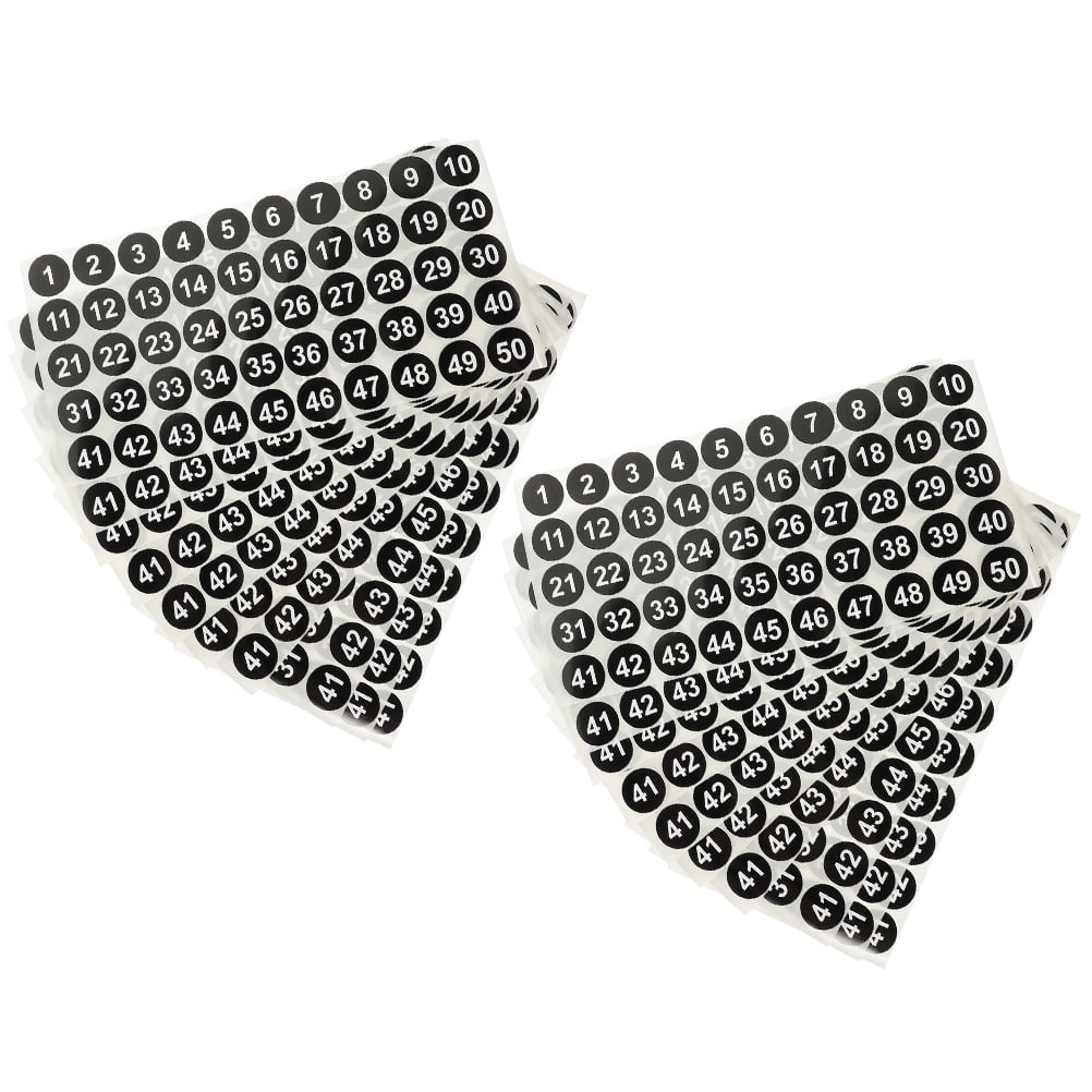 Wallpick Stickers Number Adhesive Labels Round Digital Multipurpose ...