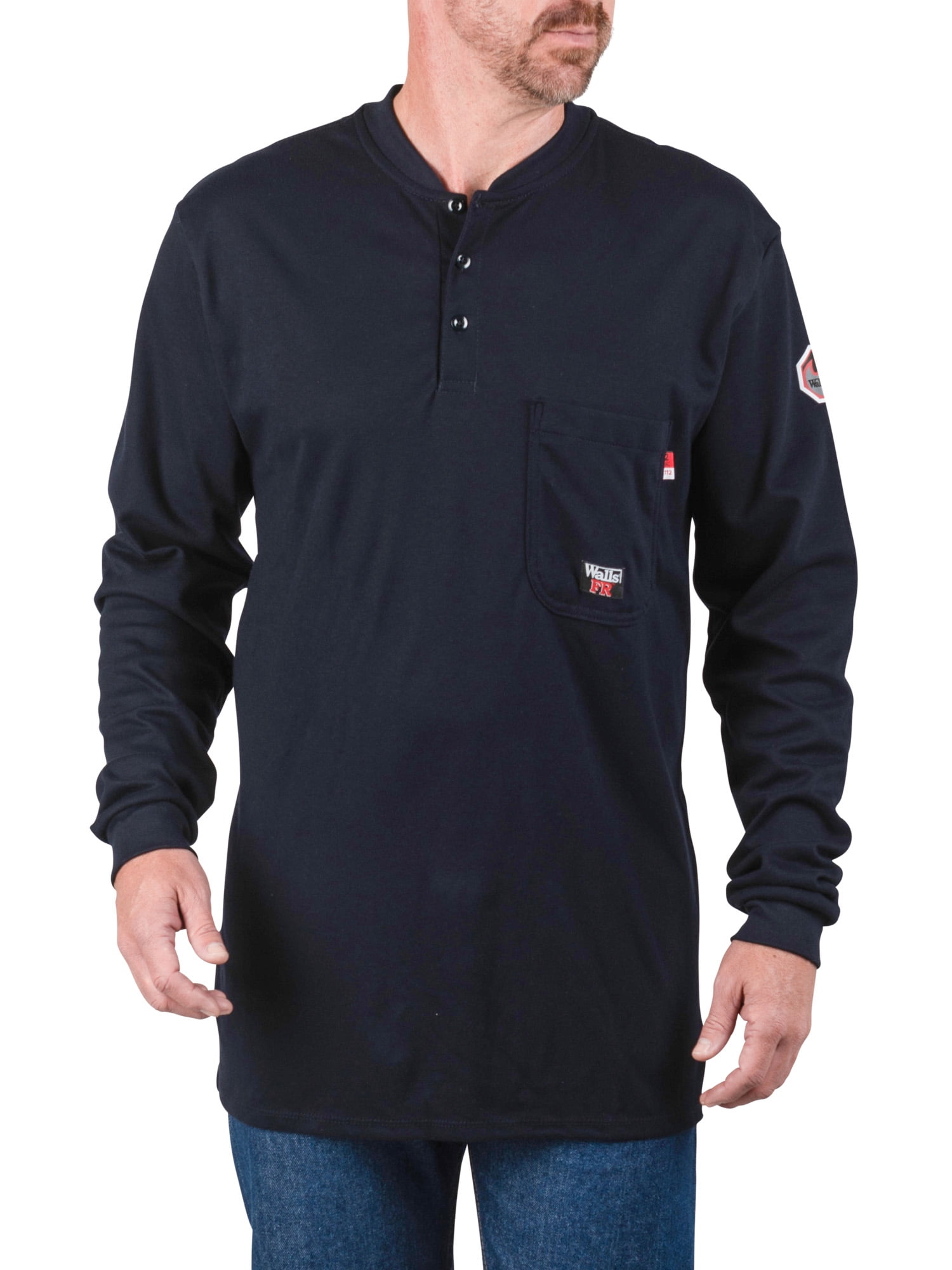 Walls Industries Men's Knit Long Sleeve Henley Shirt - Walmart.com