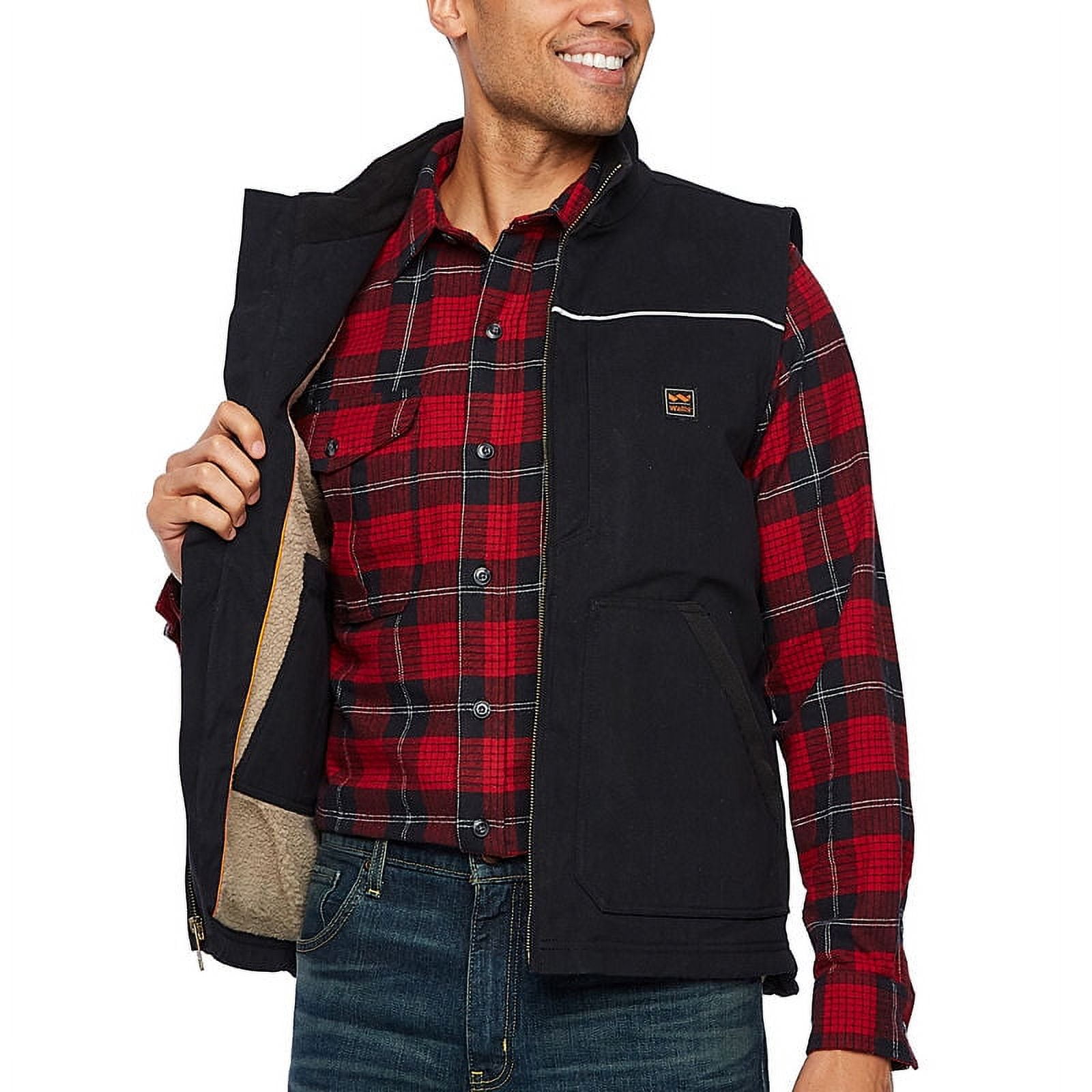 Walls Men's Coleman Sherpa-Lined DWR Duck Work Vest - Walmart.com