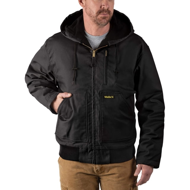 Walls Workwear Men's Insulated Flex Duck Hooded Jacket Coat - Walmart ...