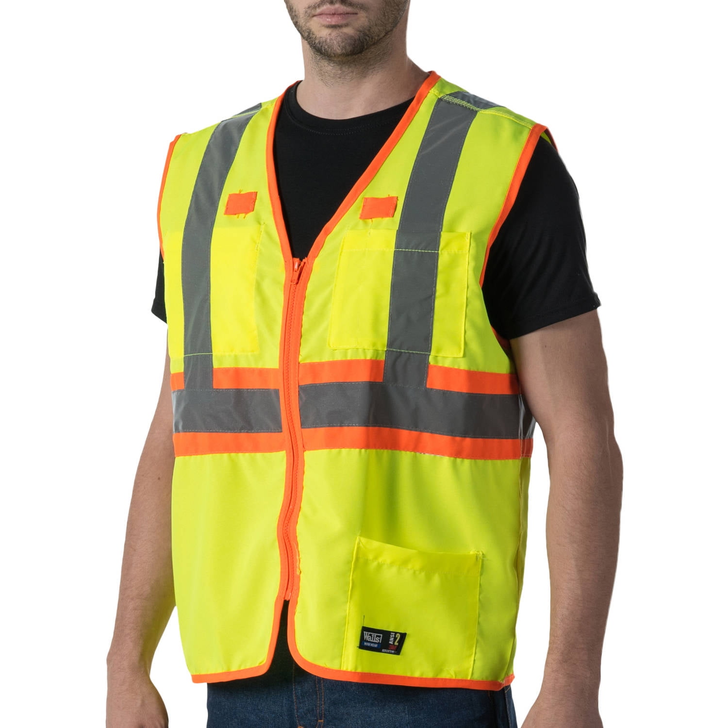 Walls Men's Premium ANSI 2 High Visibility Safety Vest - Walmart.com