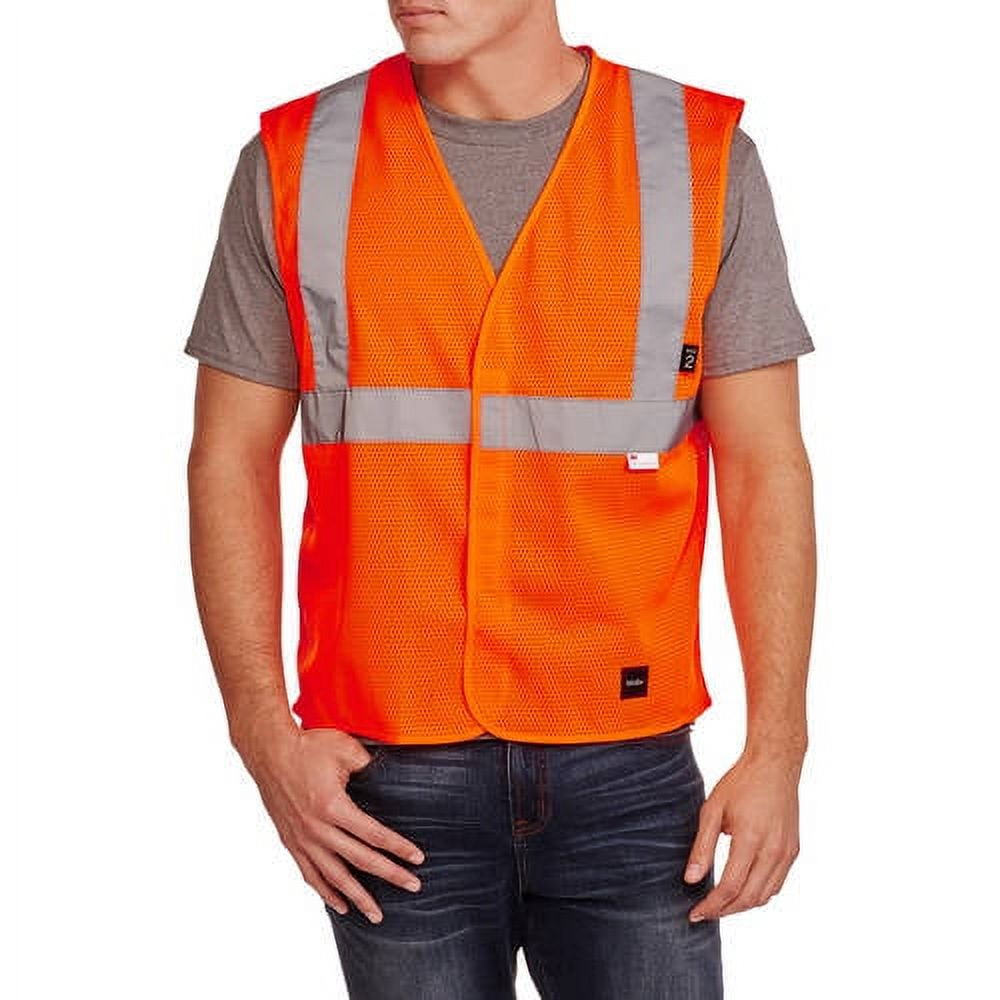 Walls Men's Safety Vest ANSI 2 High Visibility Mesh Vest: Orange ...
