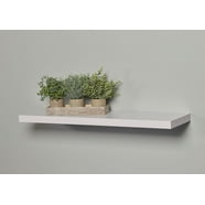 Floating Wall Shelf, White, 60 in W x 8 in D x 1.25 in H - Walmart.com
