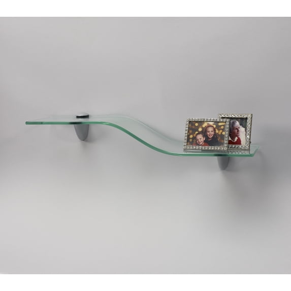 Wallscapes 6" x 18" Clear Mini Wave Shelf Kit - Walmart.com