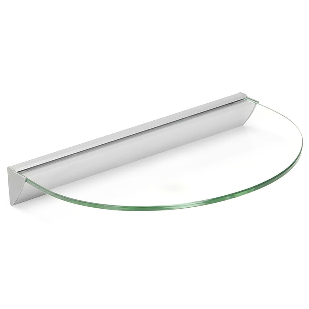 Wallscapes Essentials Half Round Clear Glass Floating Shelf Kit 12 ...