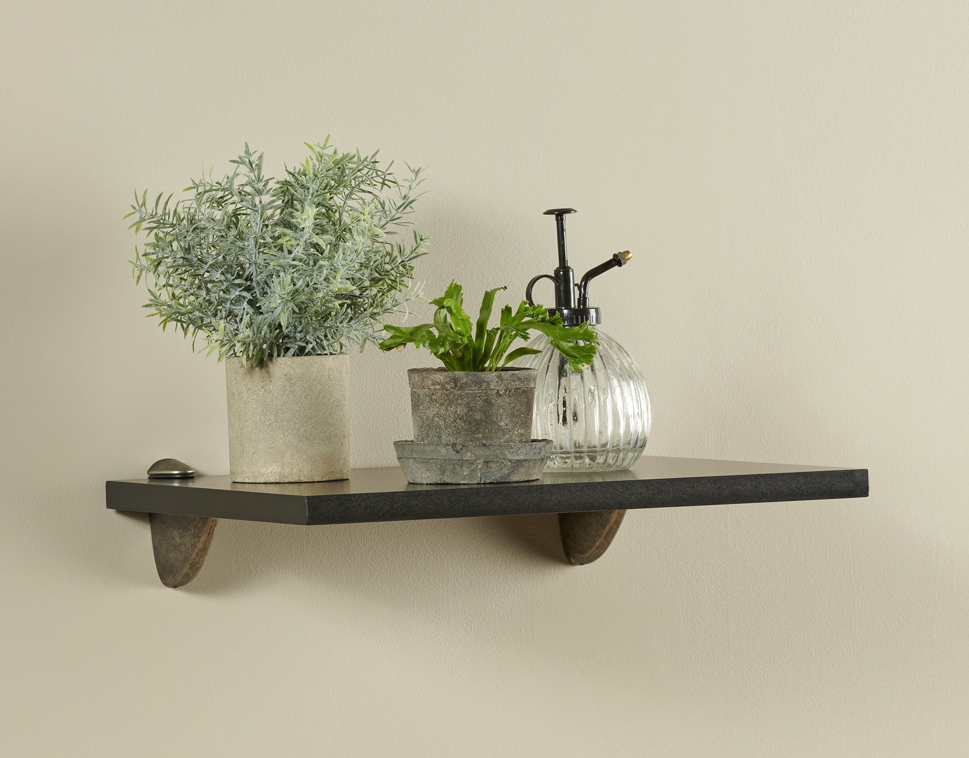 Wallscapes Gallery 12x16 Black Shelf Kit with Pewter Pelican Brackets ...
