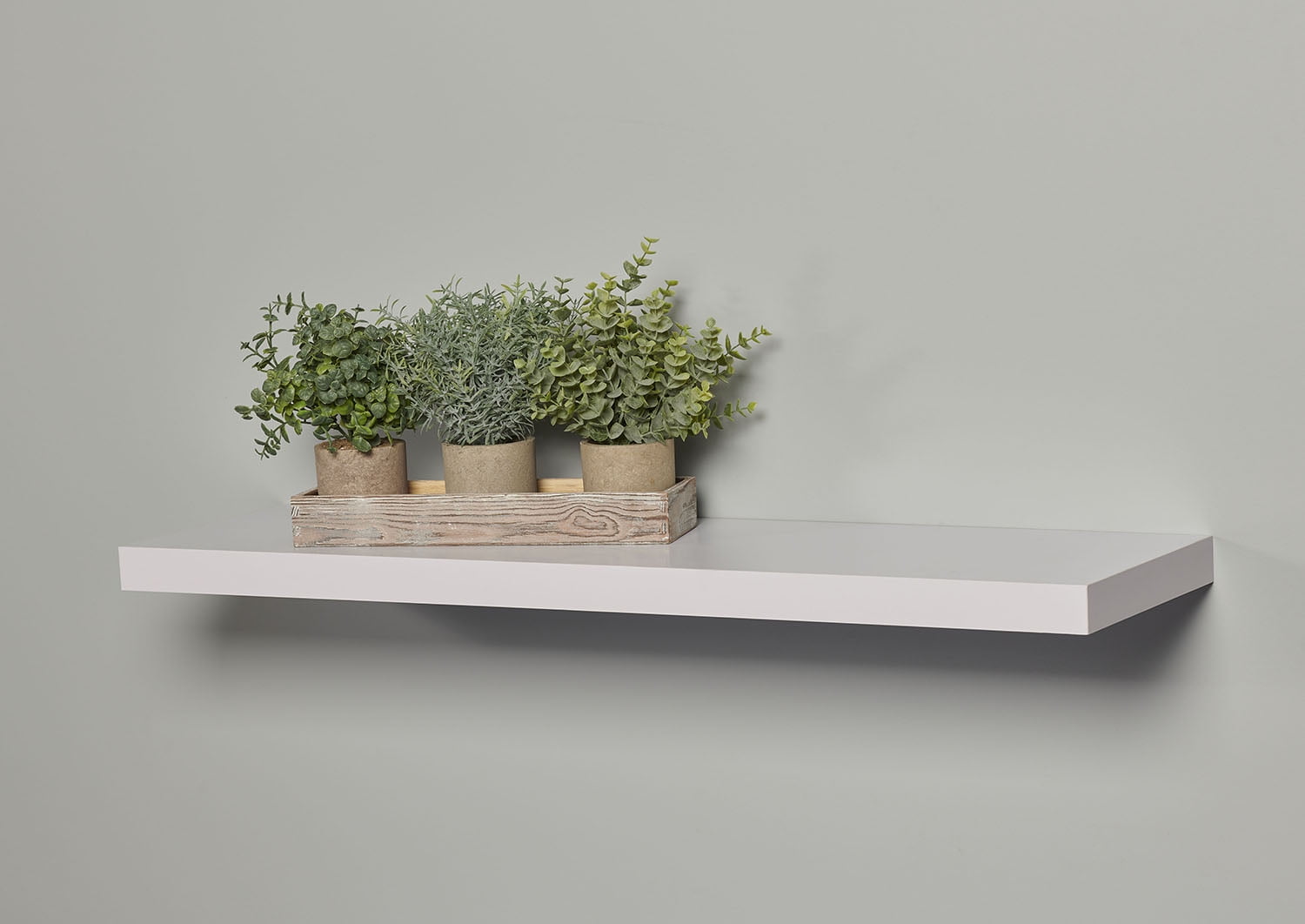 Wallscapes WSAVLN1036WH 36 in. Avalon MDF with Veneer Overlay Floating ...