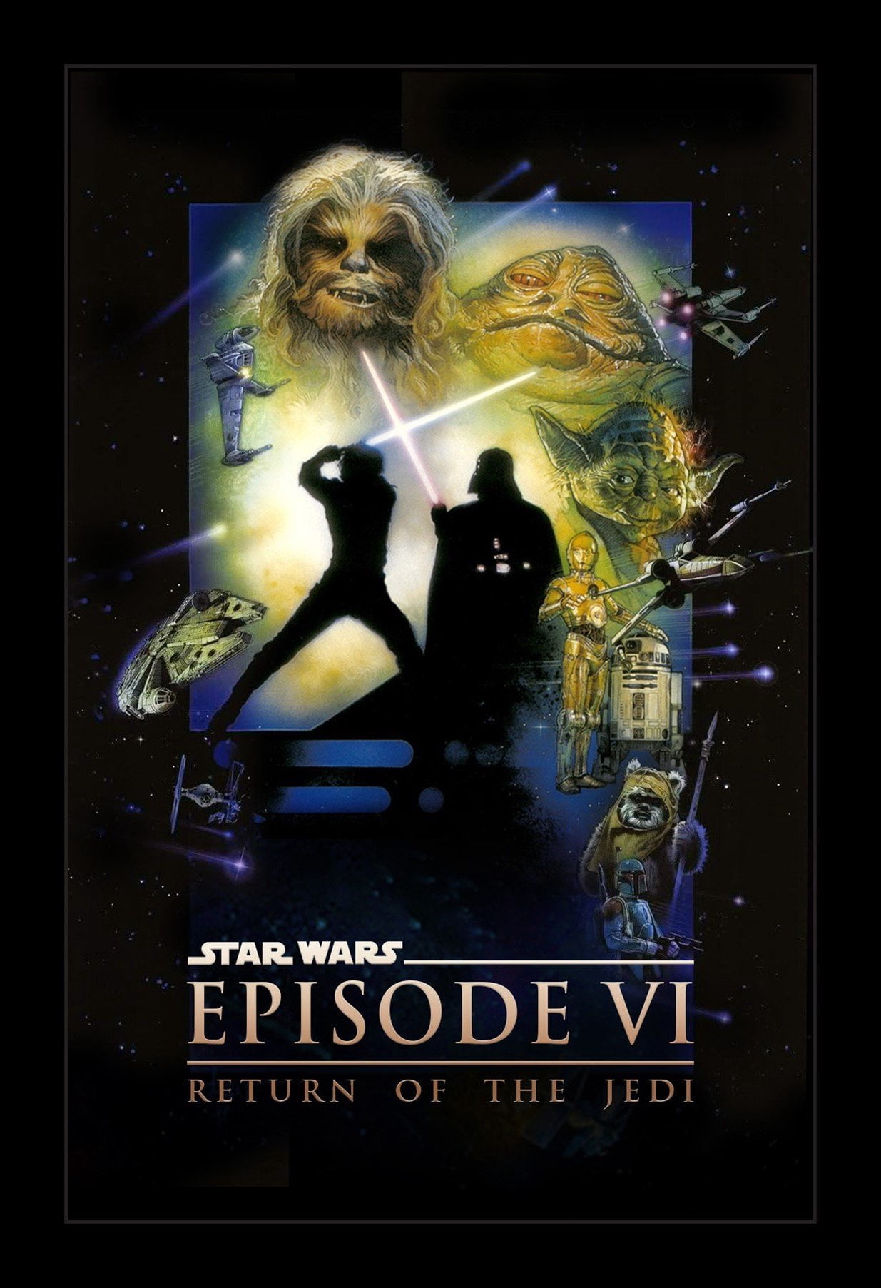 Wallspace Star Wars Return of Jedi 11” x 17” Framed Poster - Walmart.com