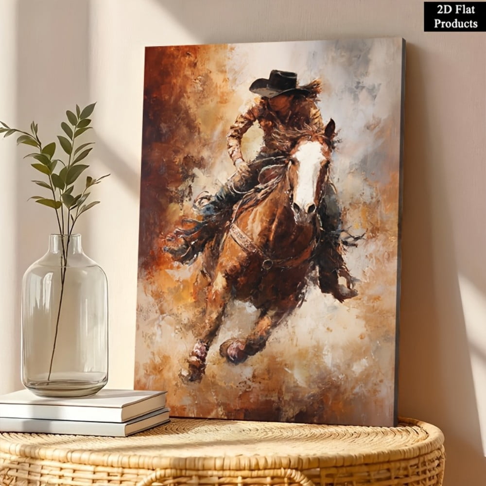 Wallume Store Western Cowboy & Horse Rodeo Canvas Wall Art - Affordable ...