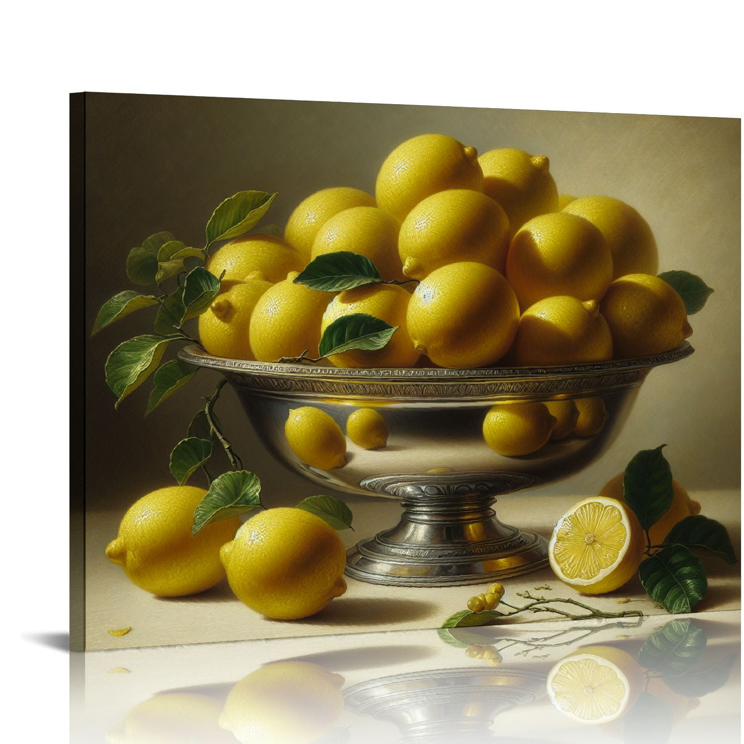 Wallvelart Vintage Lemon Wall Art French Country Still Life Print ...