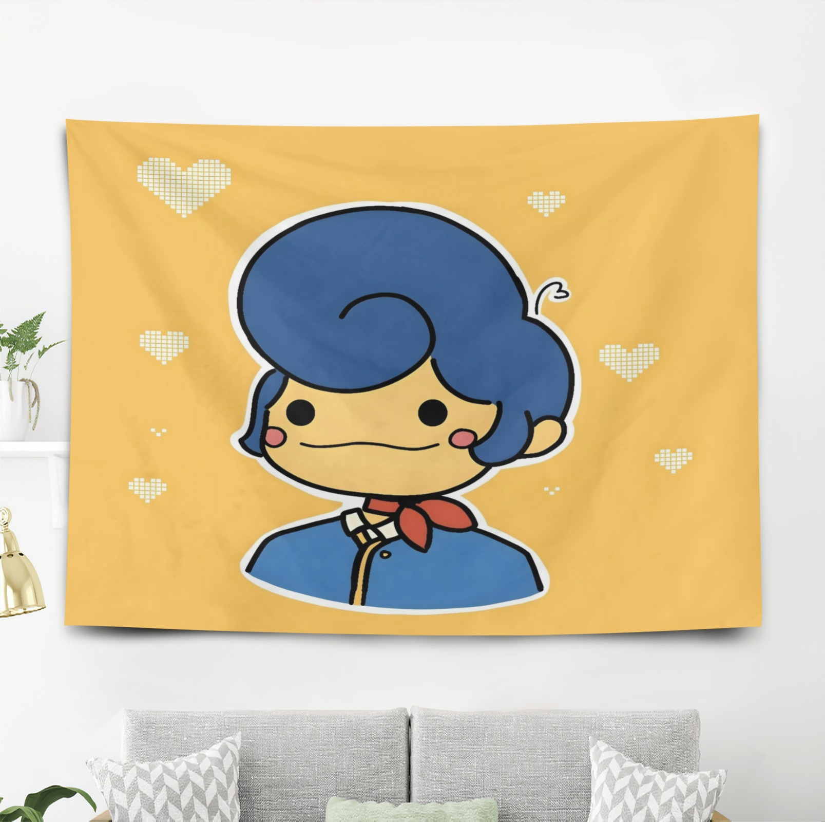 Wally Darling Pattern Wall Hanging 50*60 Inches High-Quality Peach Skin ...