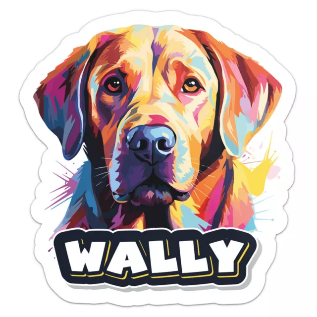 Wally Labrador Dog Sticker Phone Decal Water Bottle Stickers Car Decals ...