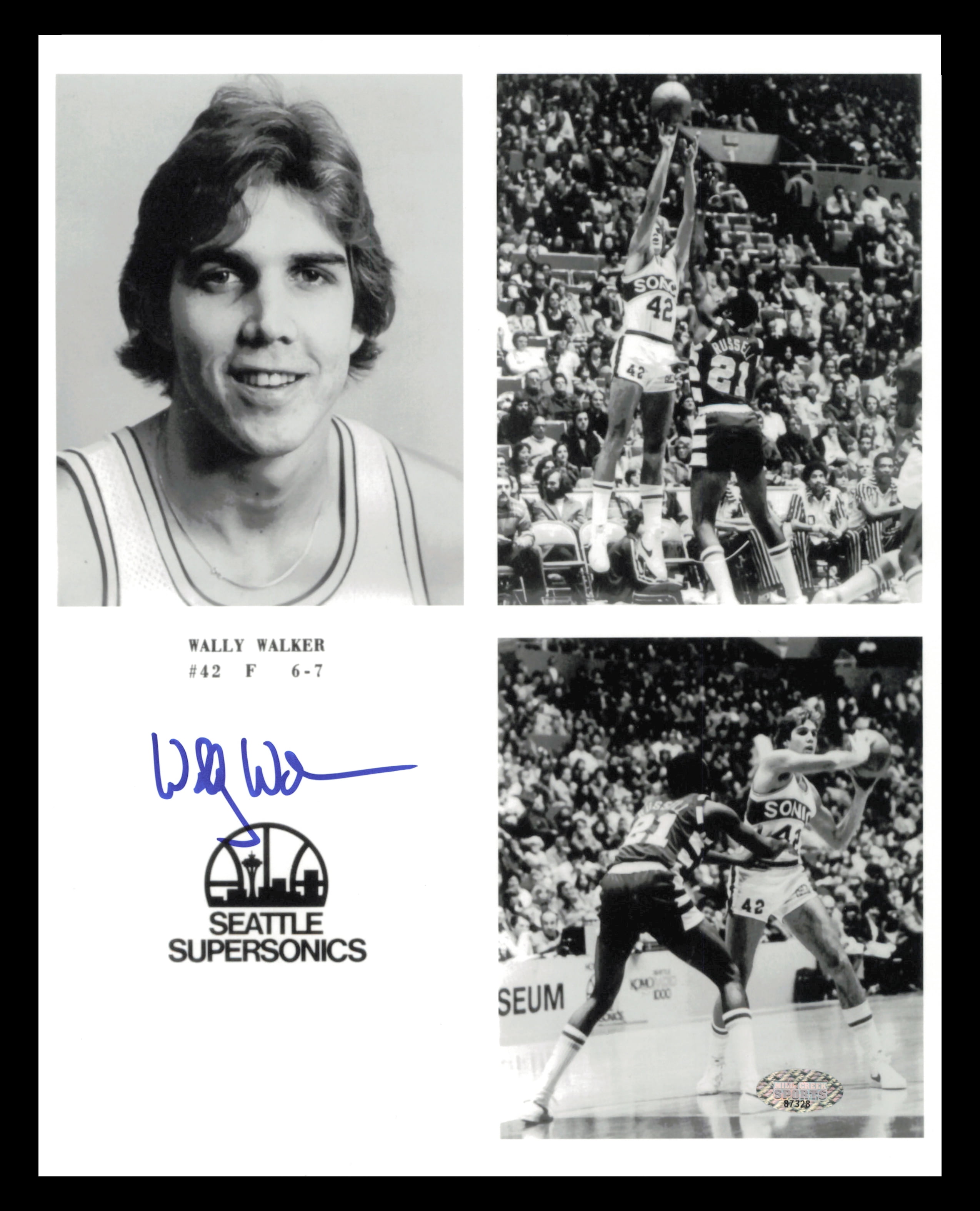 Wally Walker Autographed 8x10 Photo Seattle Supersonics MCS Holo #87328 - Walmart.com