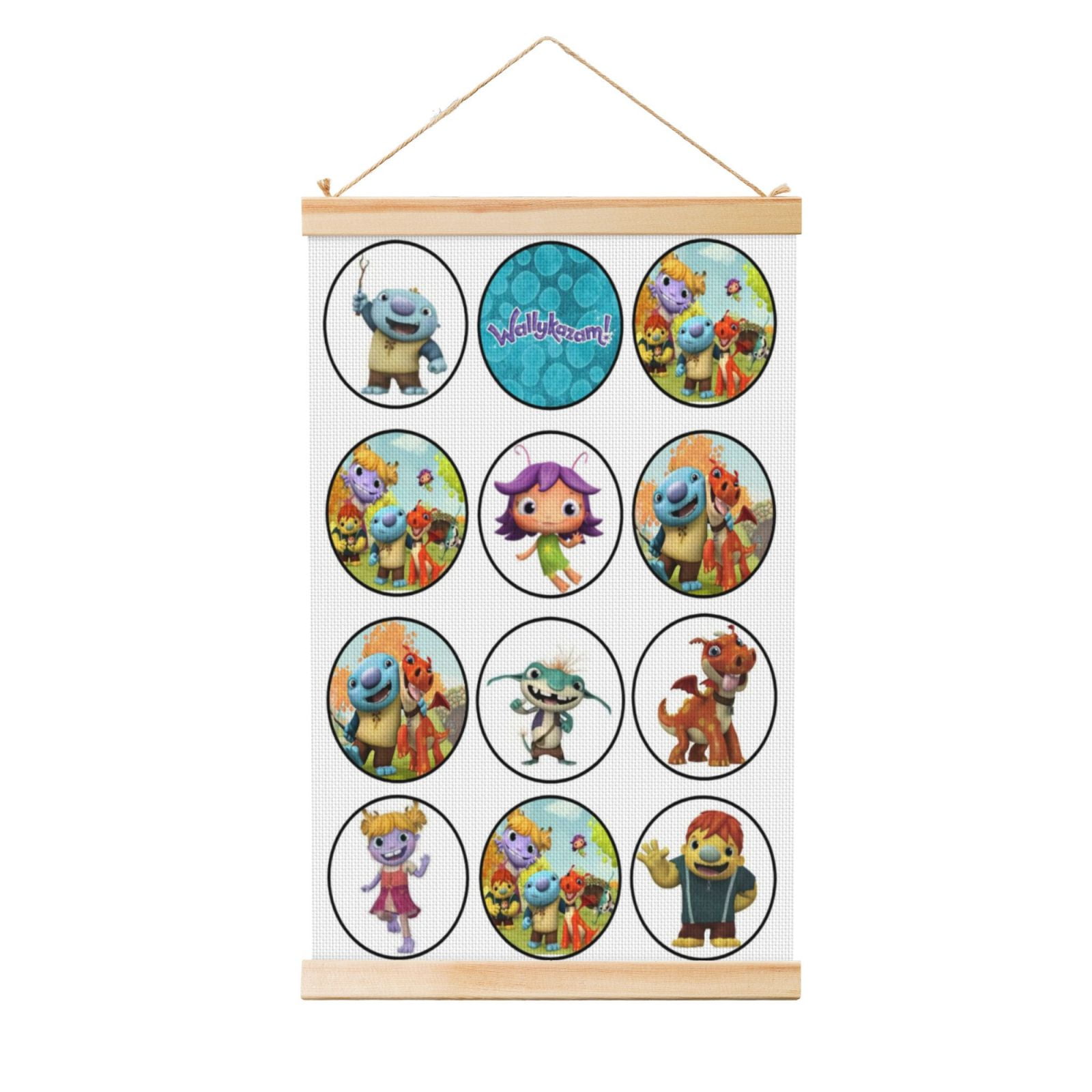 Wallykazam Poster Canvas Wooden Shaft Hanging Poster Home Decor ...
