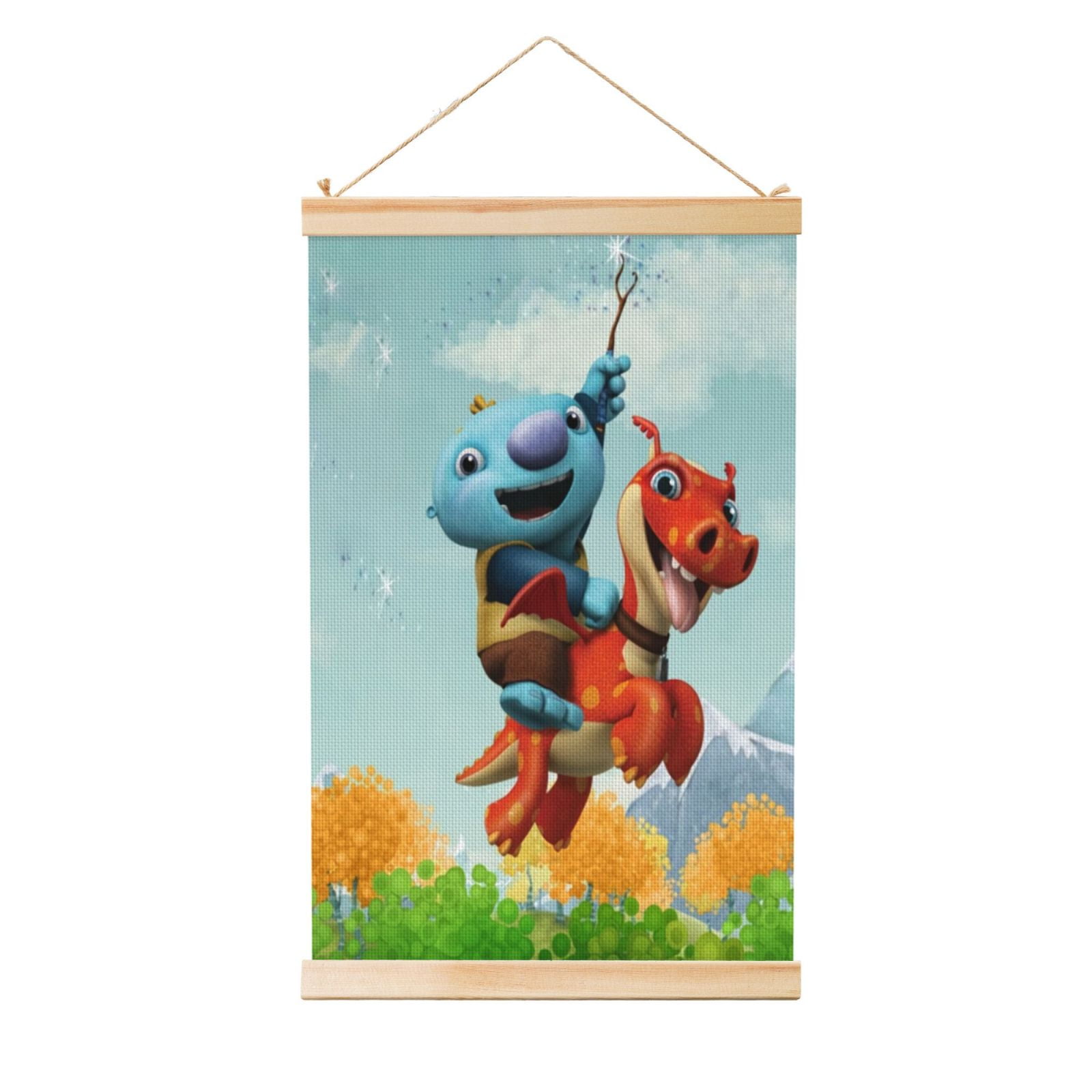 Wallykazam Poster Canvas Wooden Shaft Hanging Poster Home Decor ...