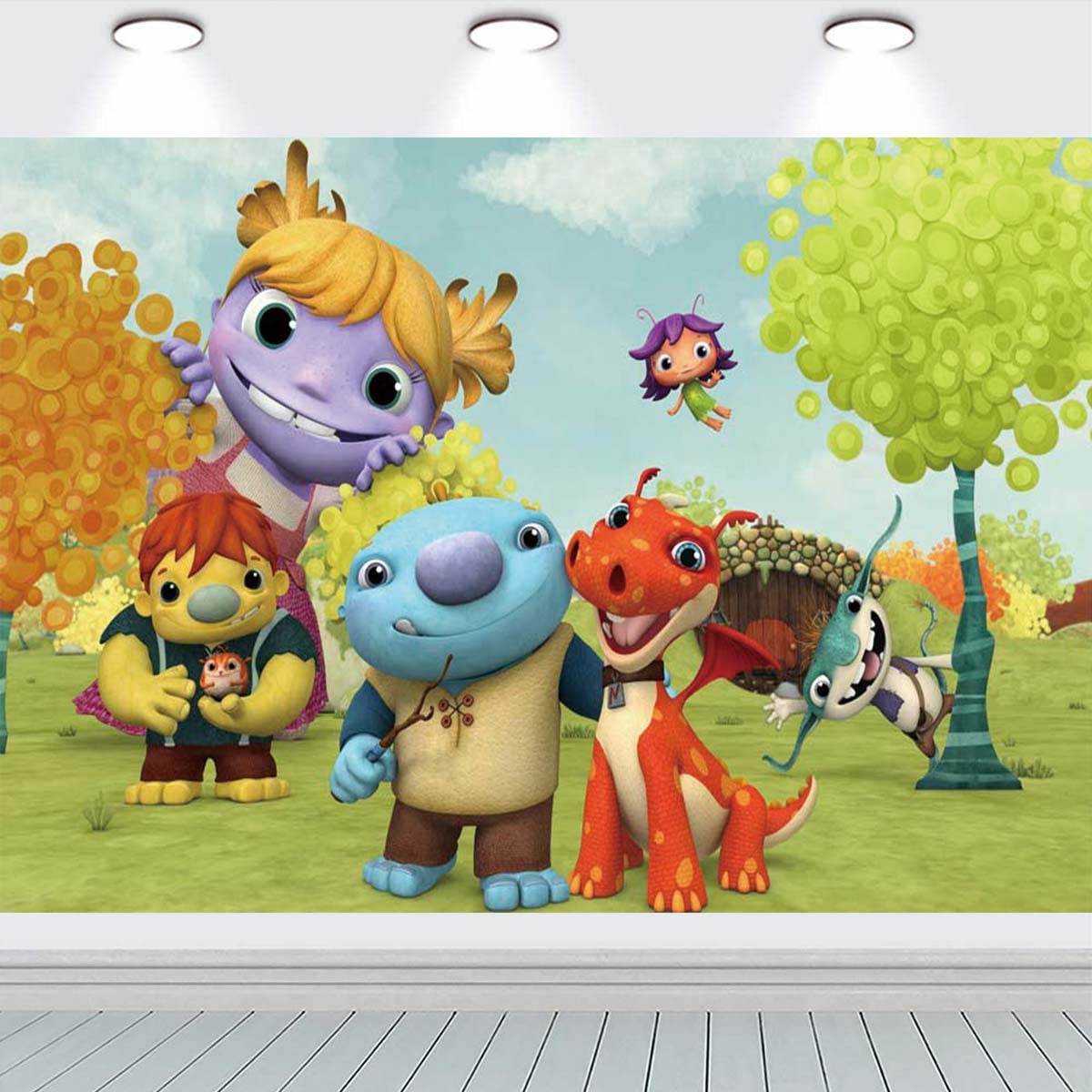 Wallykazam school Taspestry Poster Banner Backdrop Background Wall ...