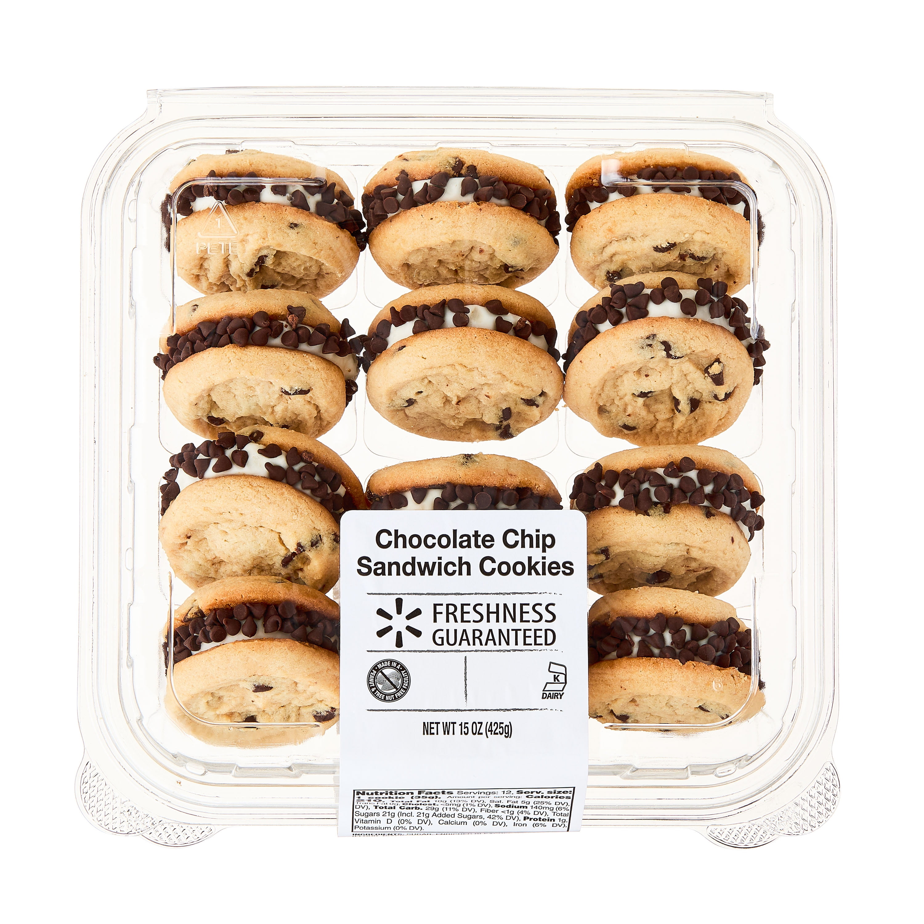 Freshness Guaranteed Shelf Stable Chocolate Chip Sandwich Cookies with ...