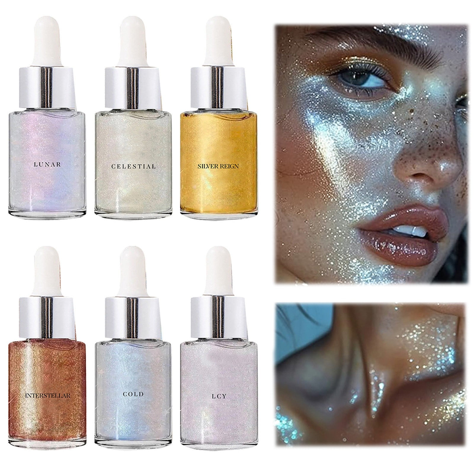 Walmart 2025 Clearance Body Body Glitter Oil 30ml Dry Oil Glowing Body ...