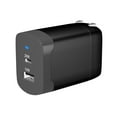 Walmart 32w PD Dual port Wall Charger, Folding Plug, Black - Walmart.com