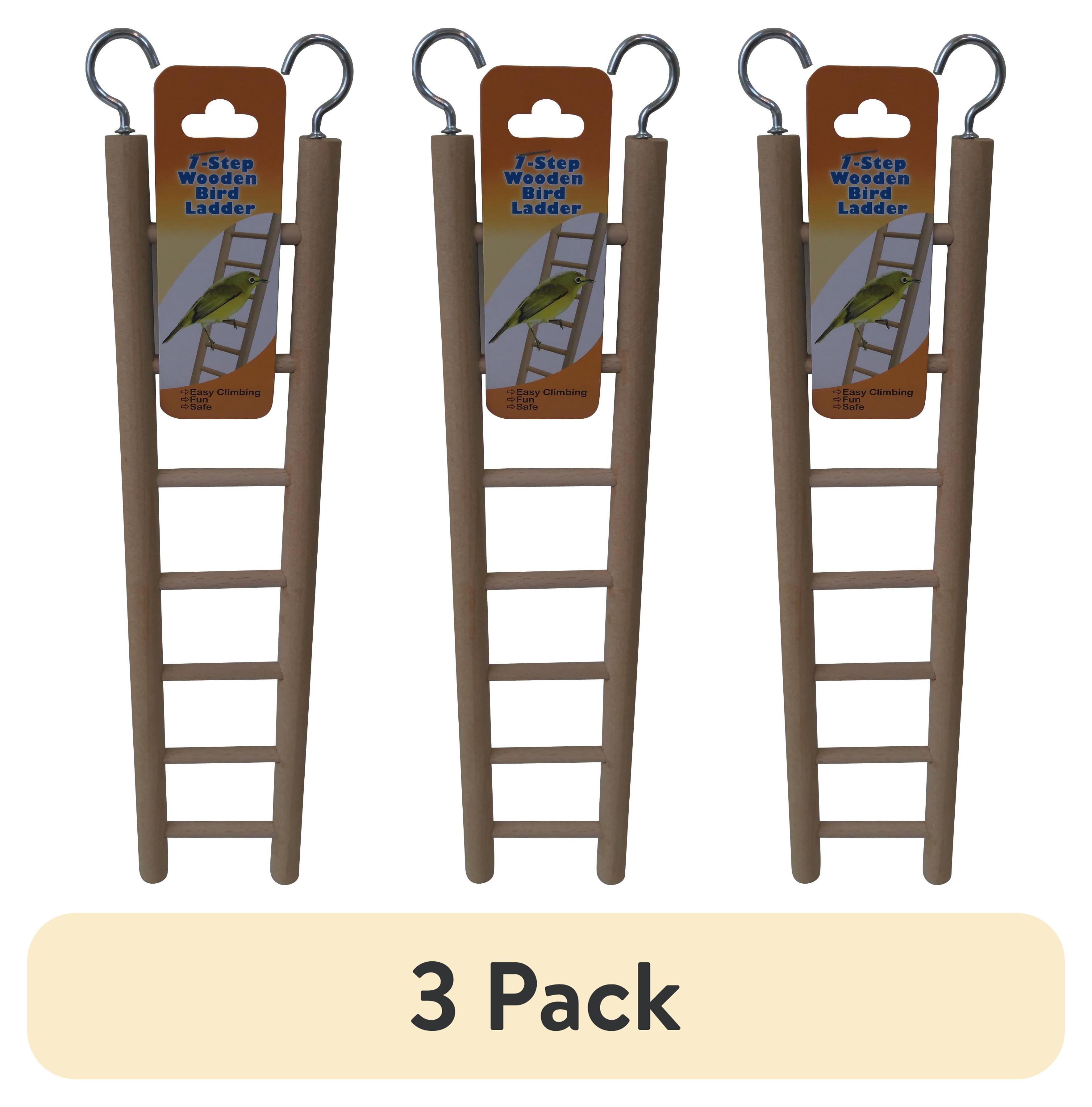 (3 pack) Walmart 7-Step Wooden Bird Ladder, Parakeets, Finches ...
