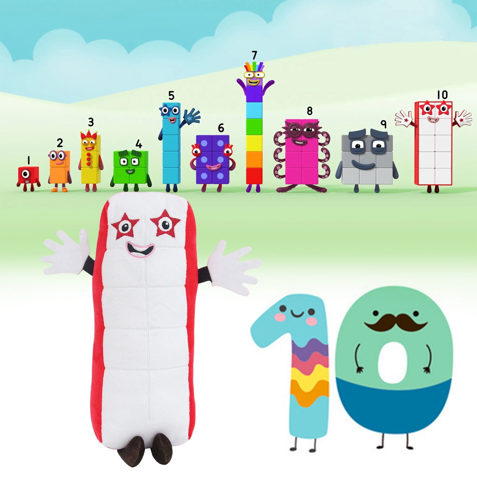 Walmart Clearance!1 Set - Plush toy,Numberblocks Plush Toys 1-10 ...