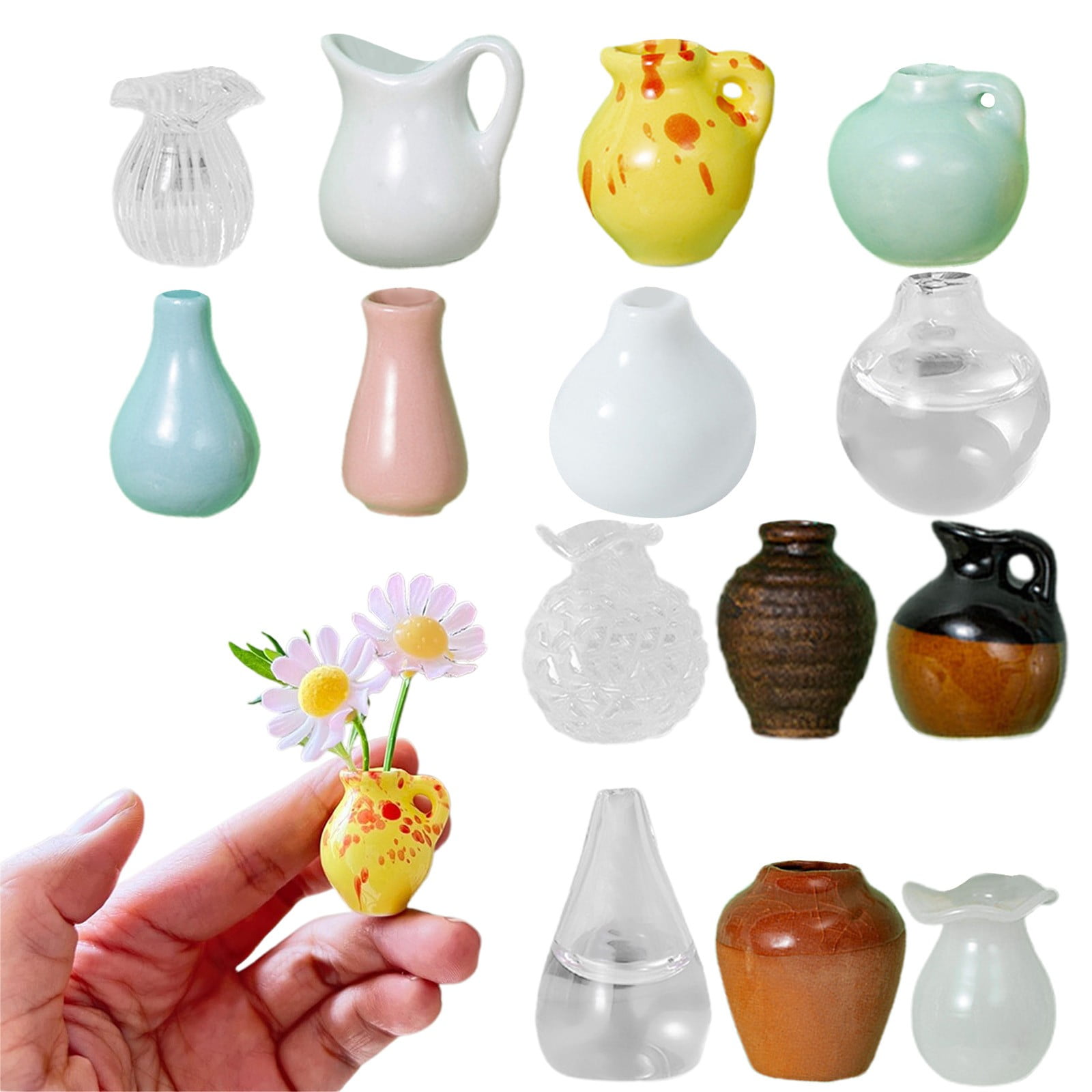 Walmart Clearance! Aminojy 3D Ceramic Flower Vase Magnets - Decorative ...