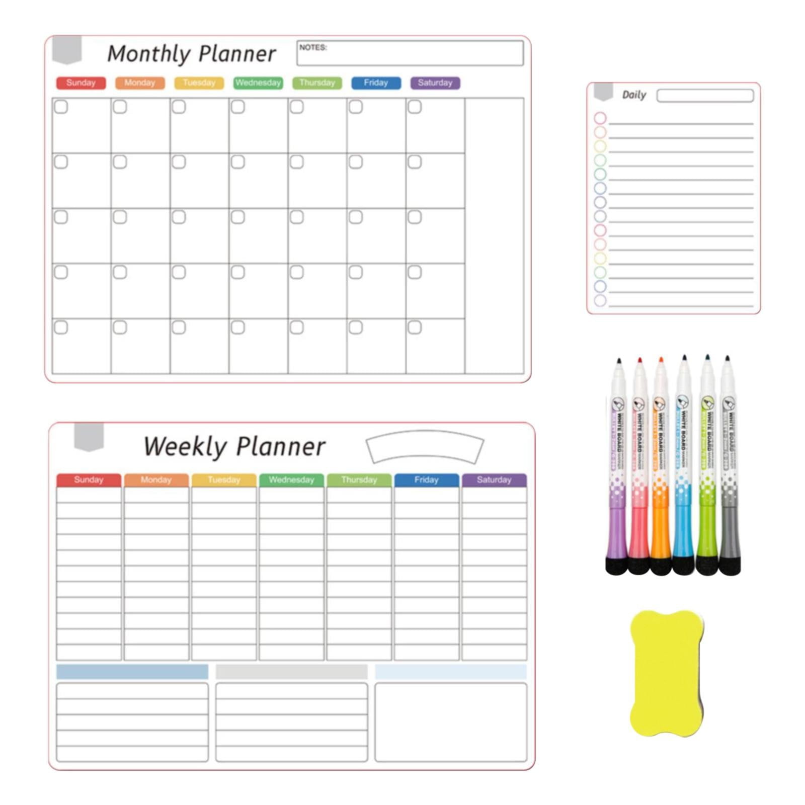 Walmart Clearance! Menu Board for Kitchenrefrigerator Daily Calendar ...