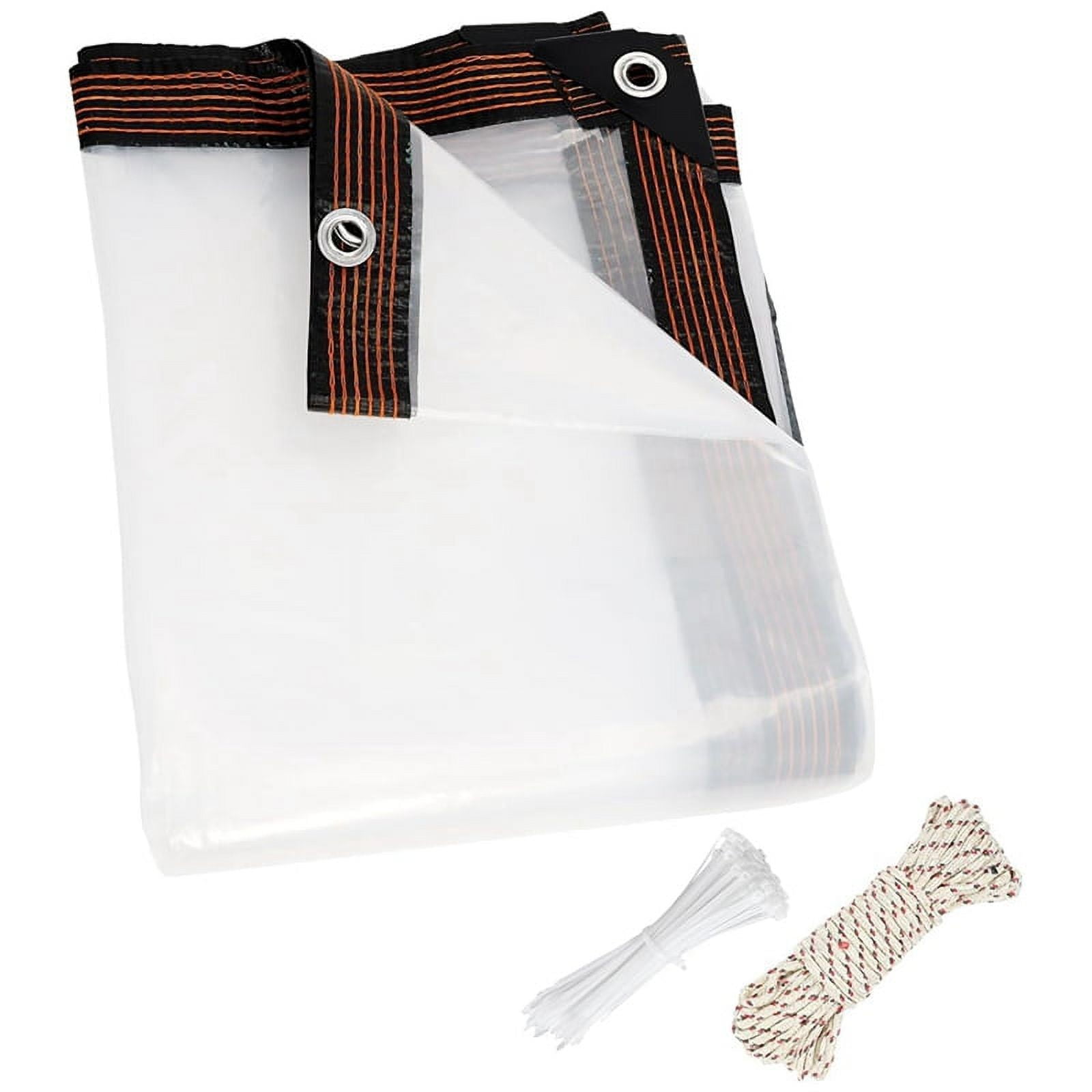 Walmart Clearance! Tarp Waterproof Transparent Pe 8 X10 Ft Clear Vinyl ...