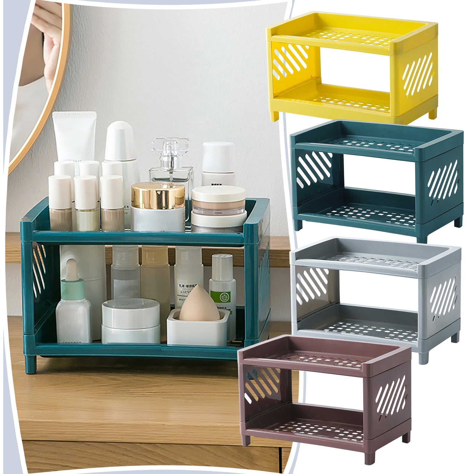 Walmart+ Deals, 1X Double-Layer Desktop Storage Rack Reduced Price ...